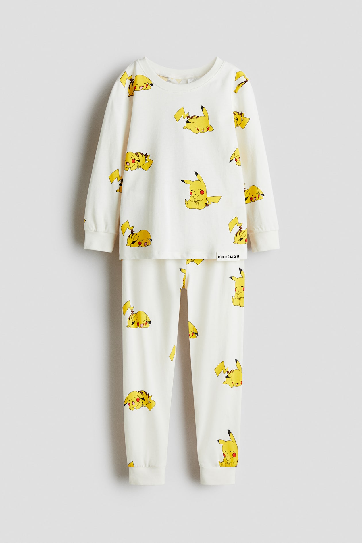 White/Pokémon Printed cotton jersey pyjamas for kids | H&M SG