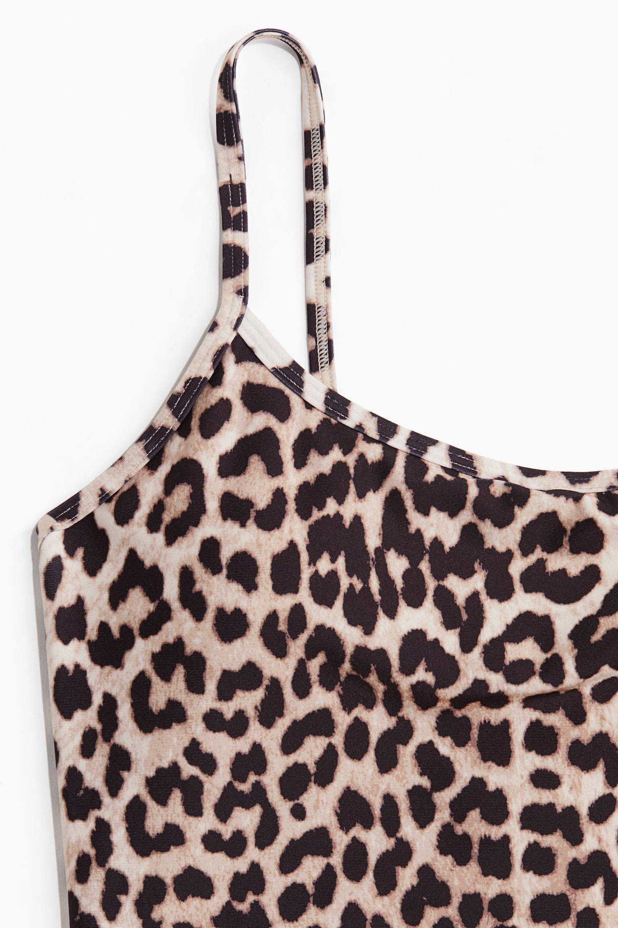 Padded-Cup High-Leg Swimsuit - Light beige/leopard print - Ladies | H&M US