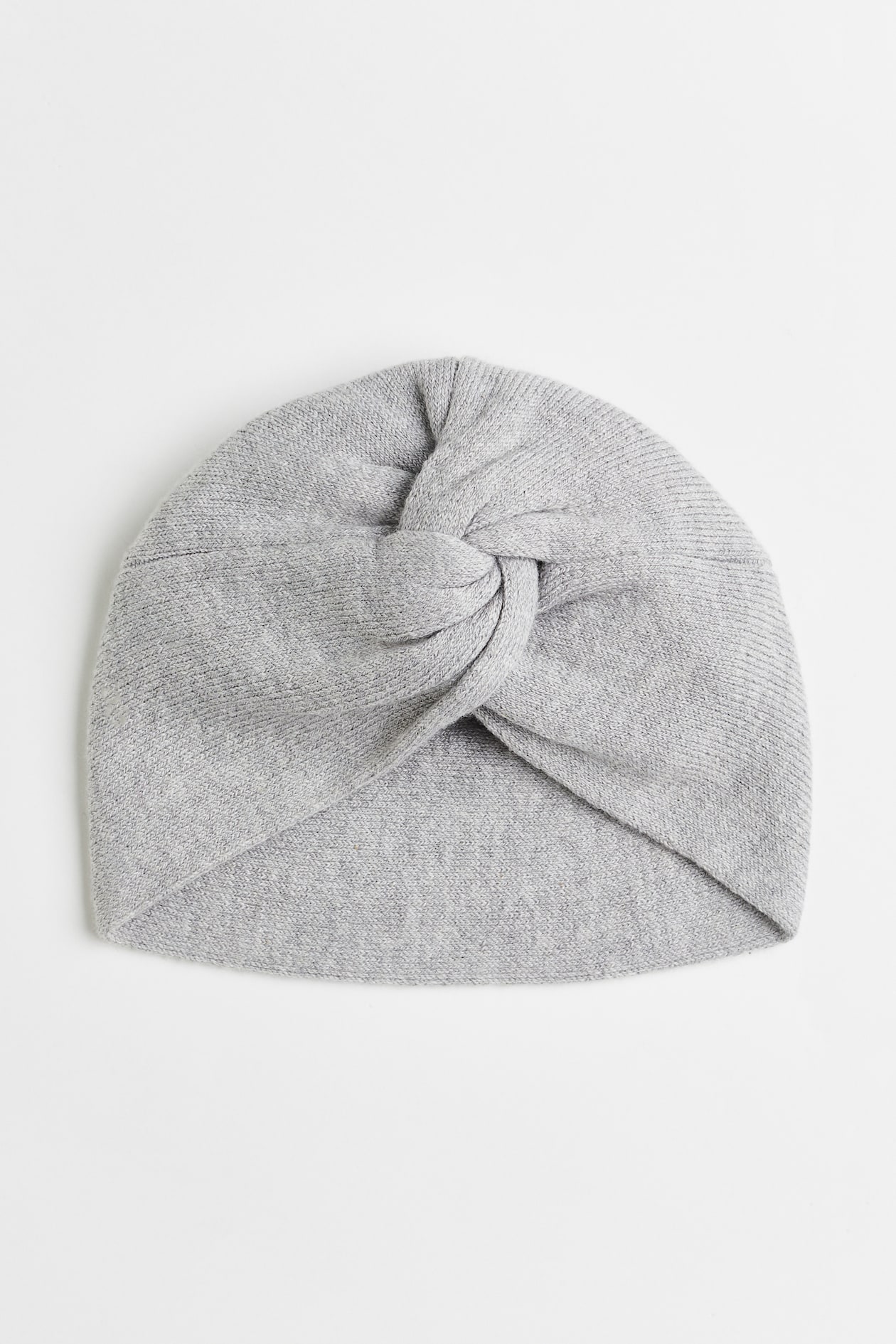 Stickad turban - Gråmelerad - BARN | H&M SE