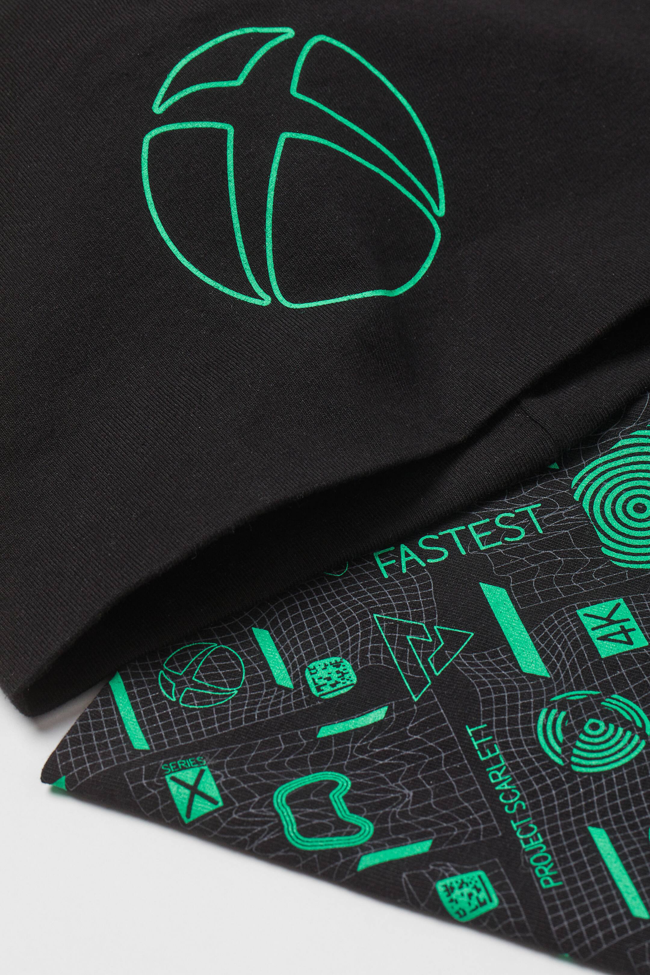 2-piece jersey accessories set - Black/Xbox - Kids | H&M GB