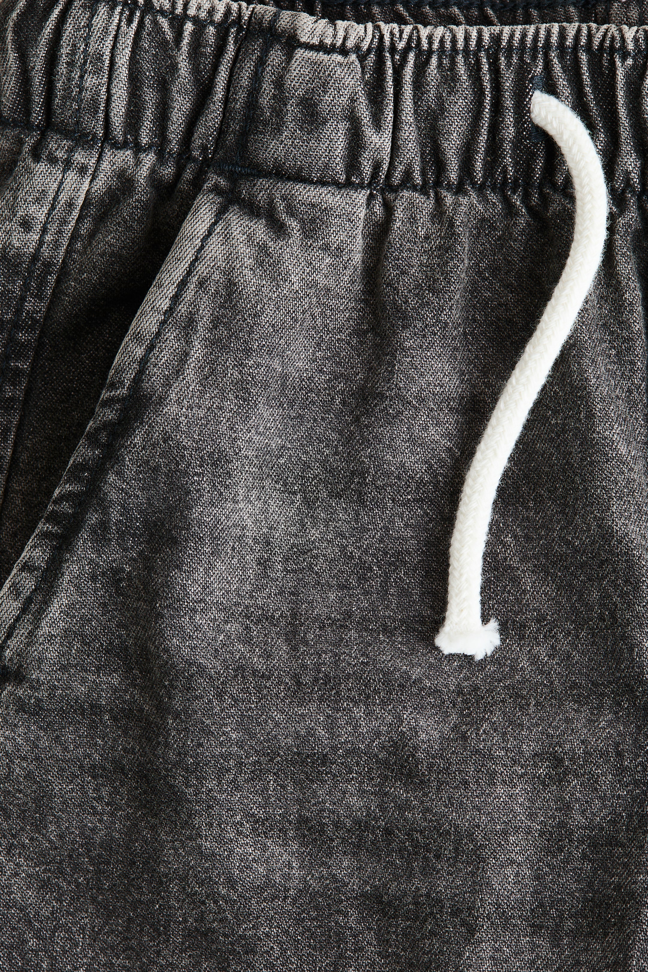 Cotton denim joggers - Dark denim grey - Kids | H&M HK