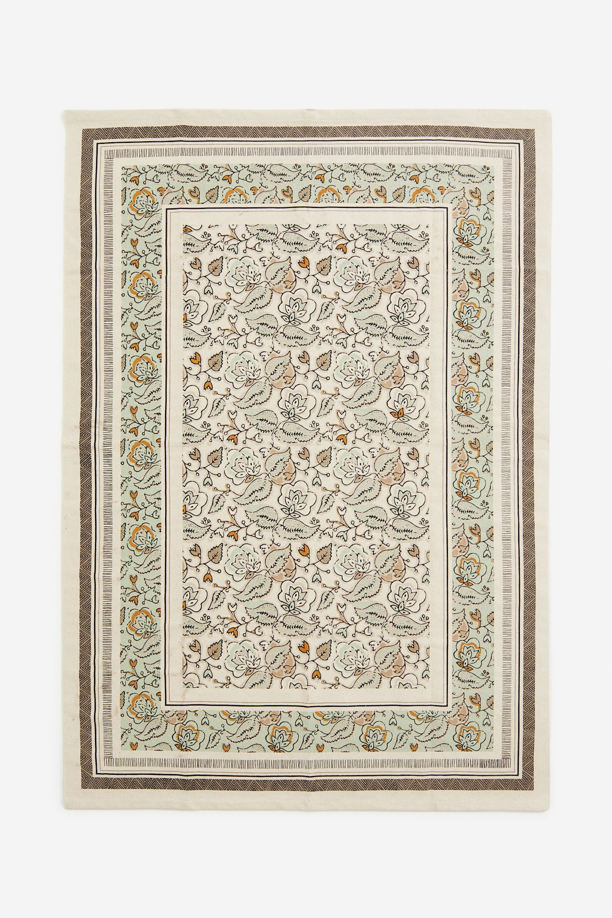 Patterned Cotton Rug - Khaki green/patterned - Home All | H&M US