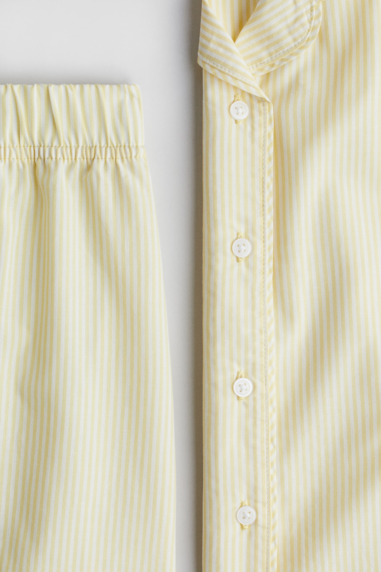 Light yellow Cotton poplin pyjamas for kids | H&M GB