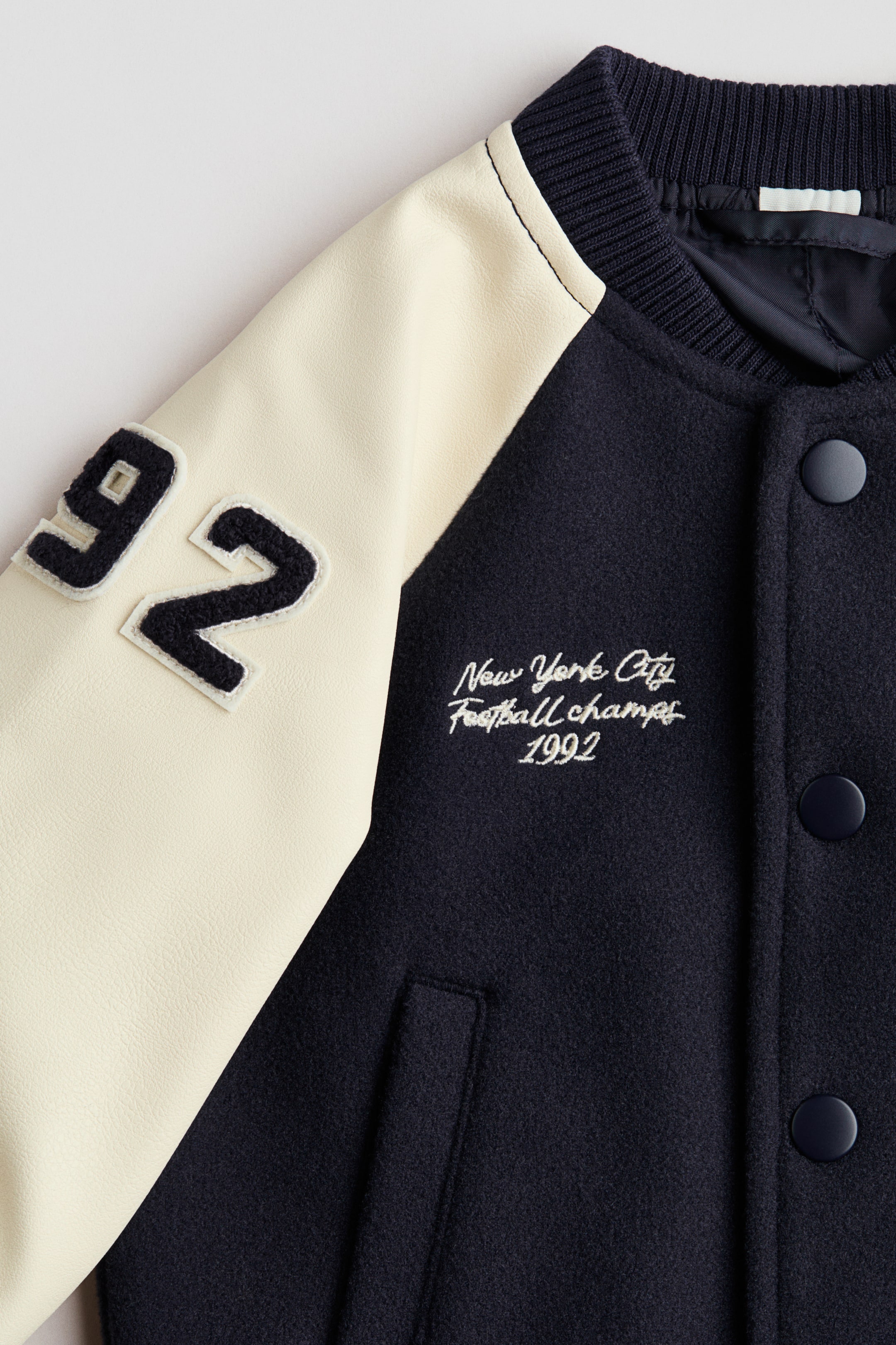 Baseball jacket - Navy blue/New York City - Kids | H&M IN