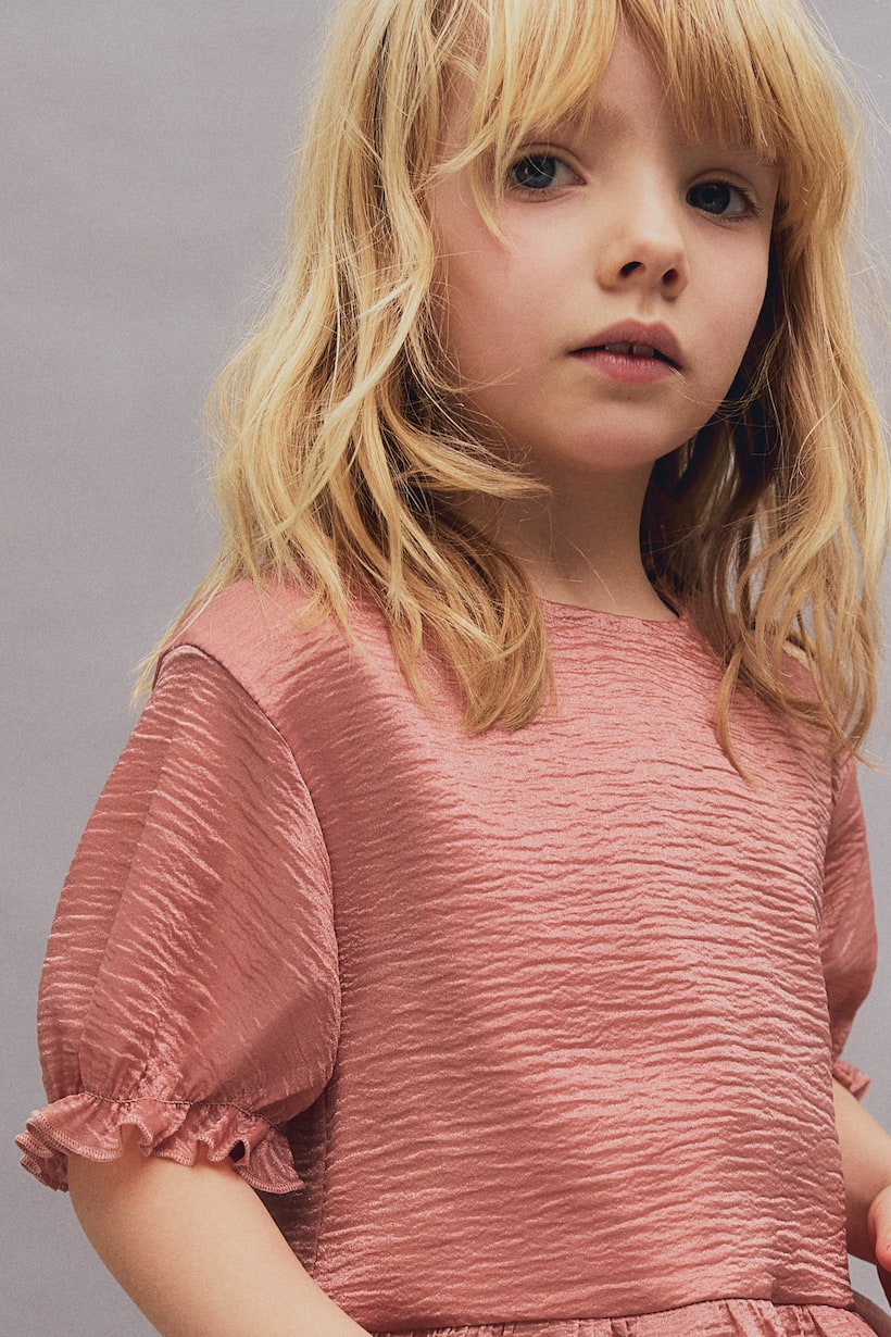 Peplum blouse - Dusty pink - Kids | H&M US