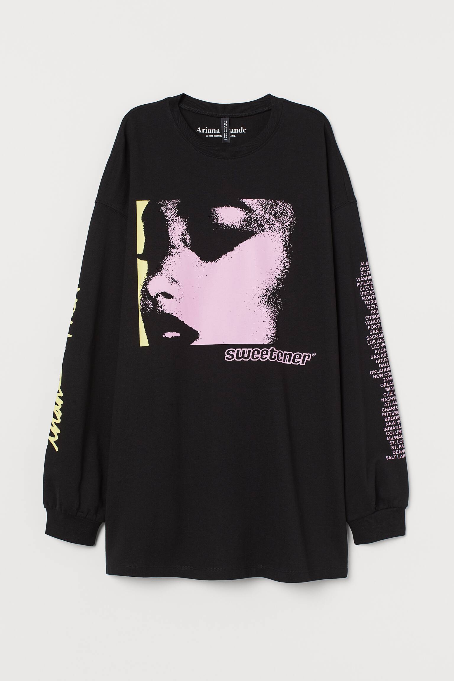 Oversized sweatshirt - Black/Ariana Grande - Ladies | H&M HK
