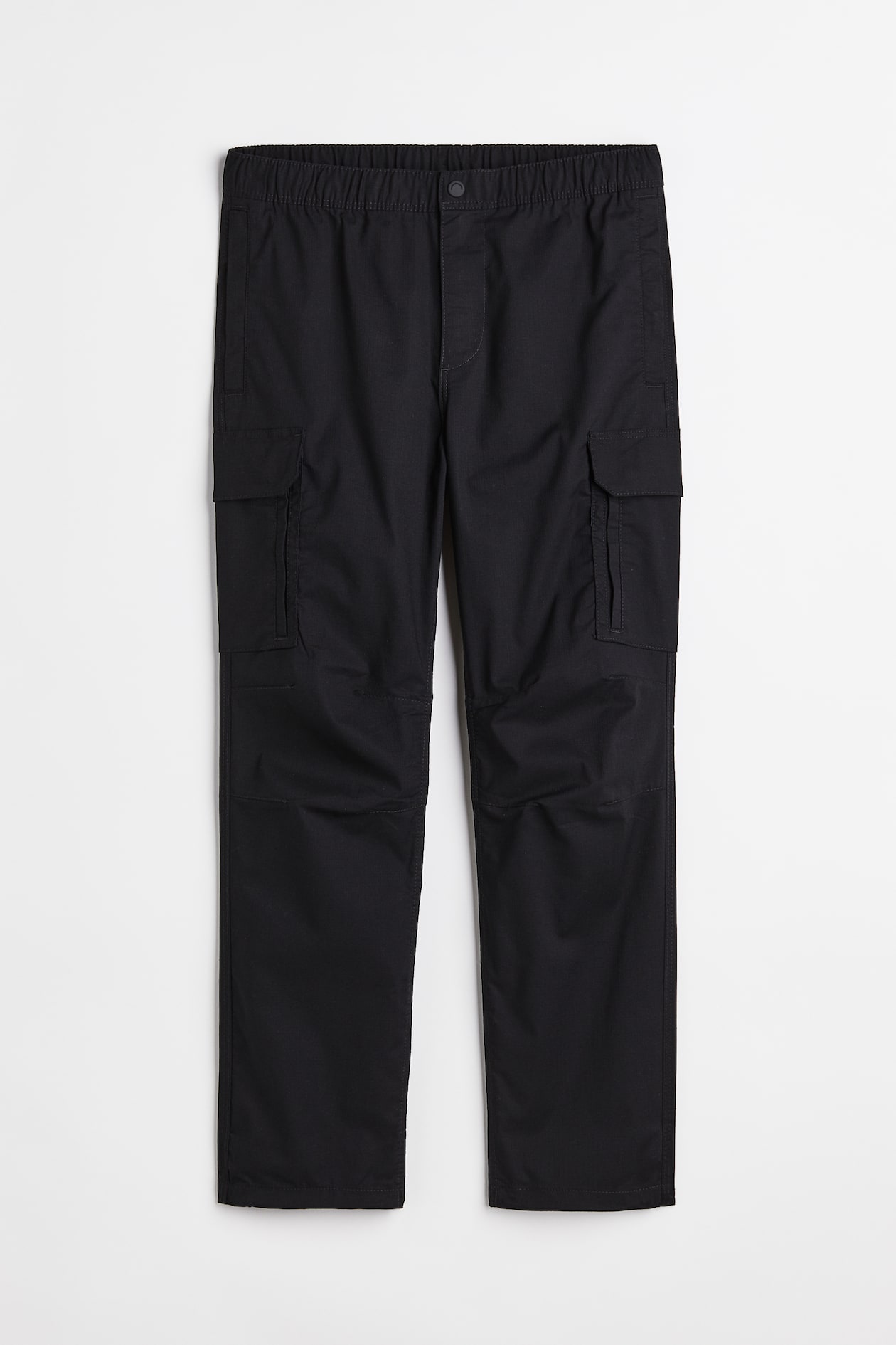 Regular Fit Ripstop cargo trousers - Black - Men | H&M GB