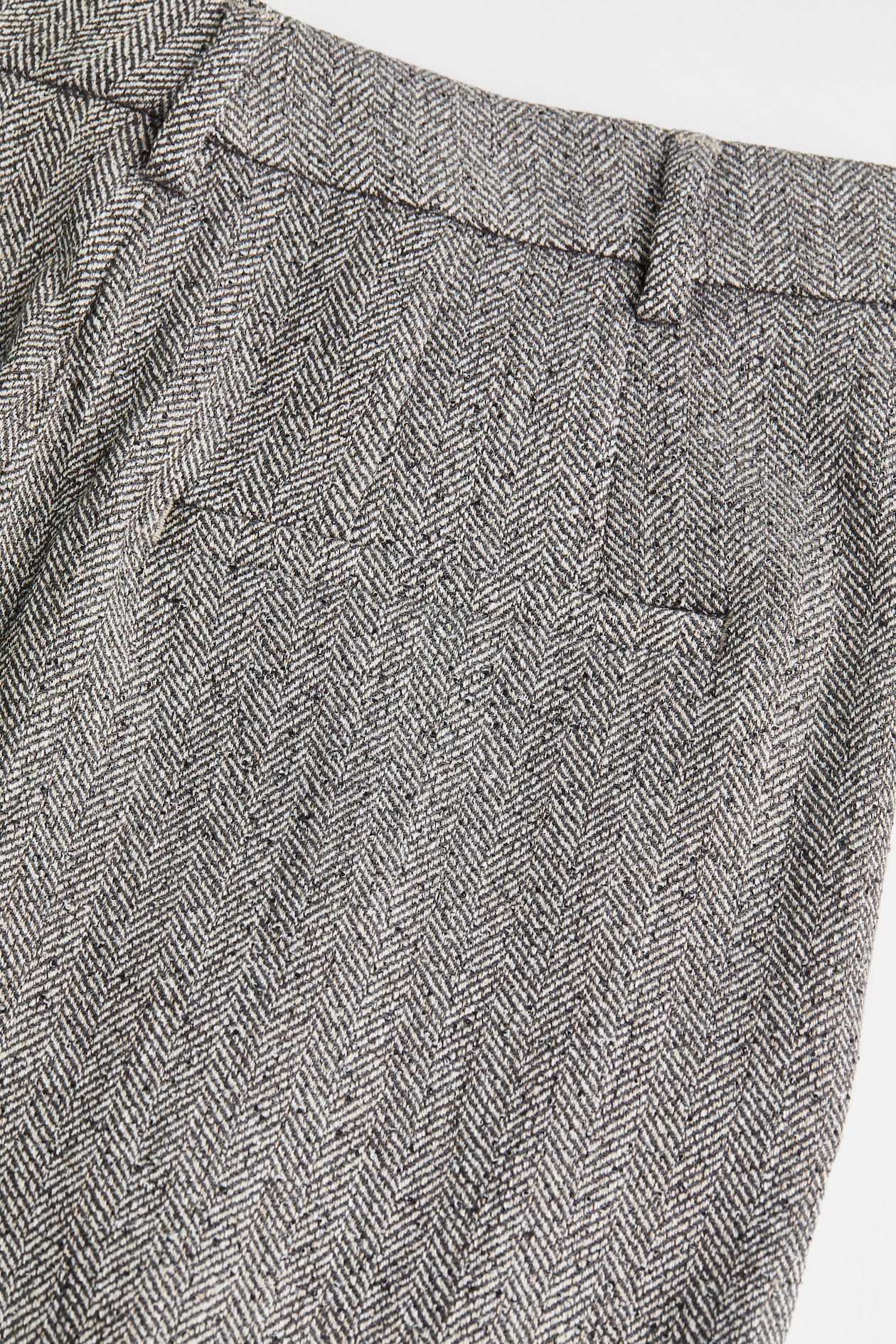 Wide-leg Pants - Gray/herringbone-patterned - Ladies | H&M US