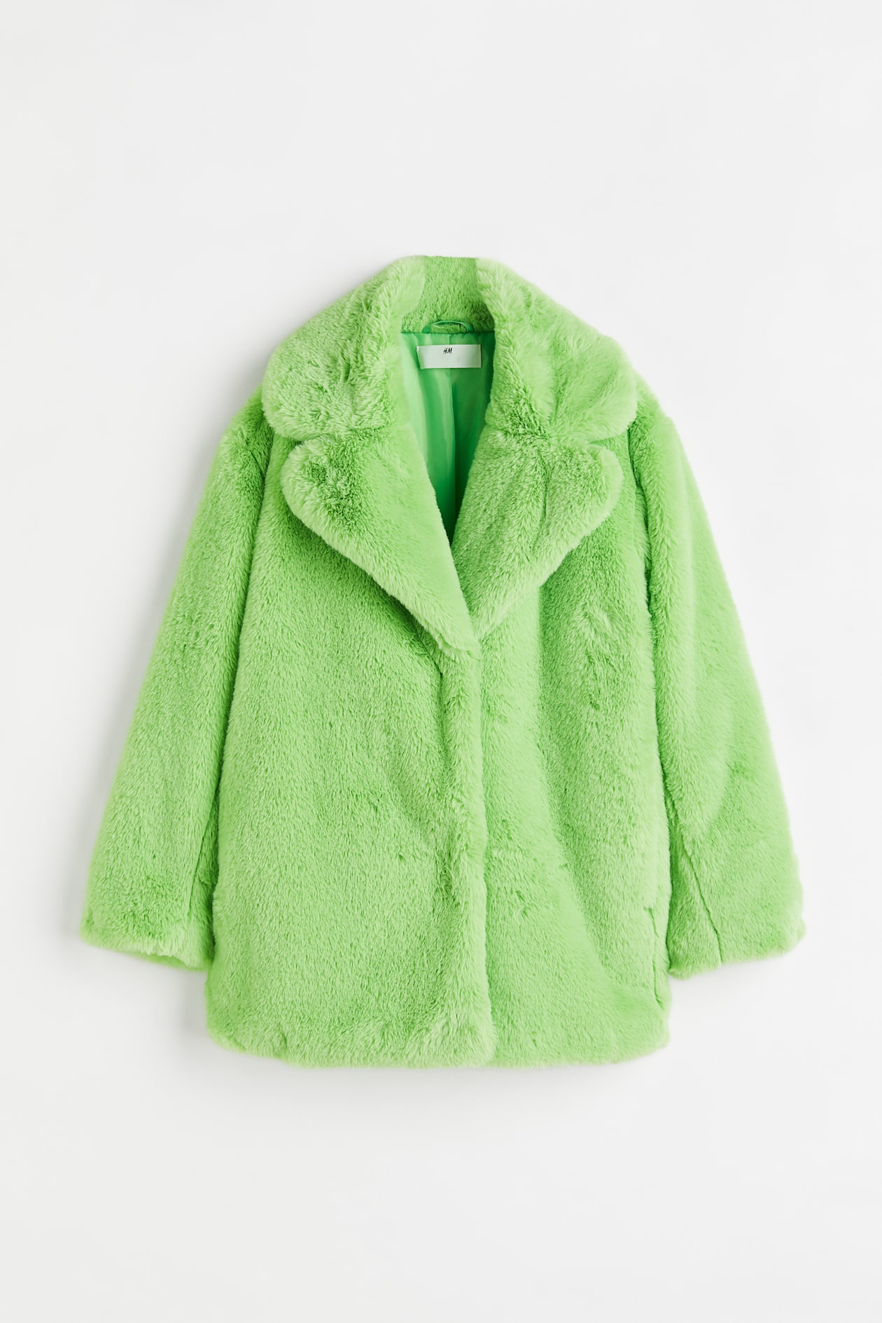 Fluffy Coat - Bright green - Kids | H&M US