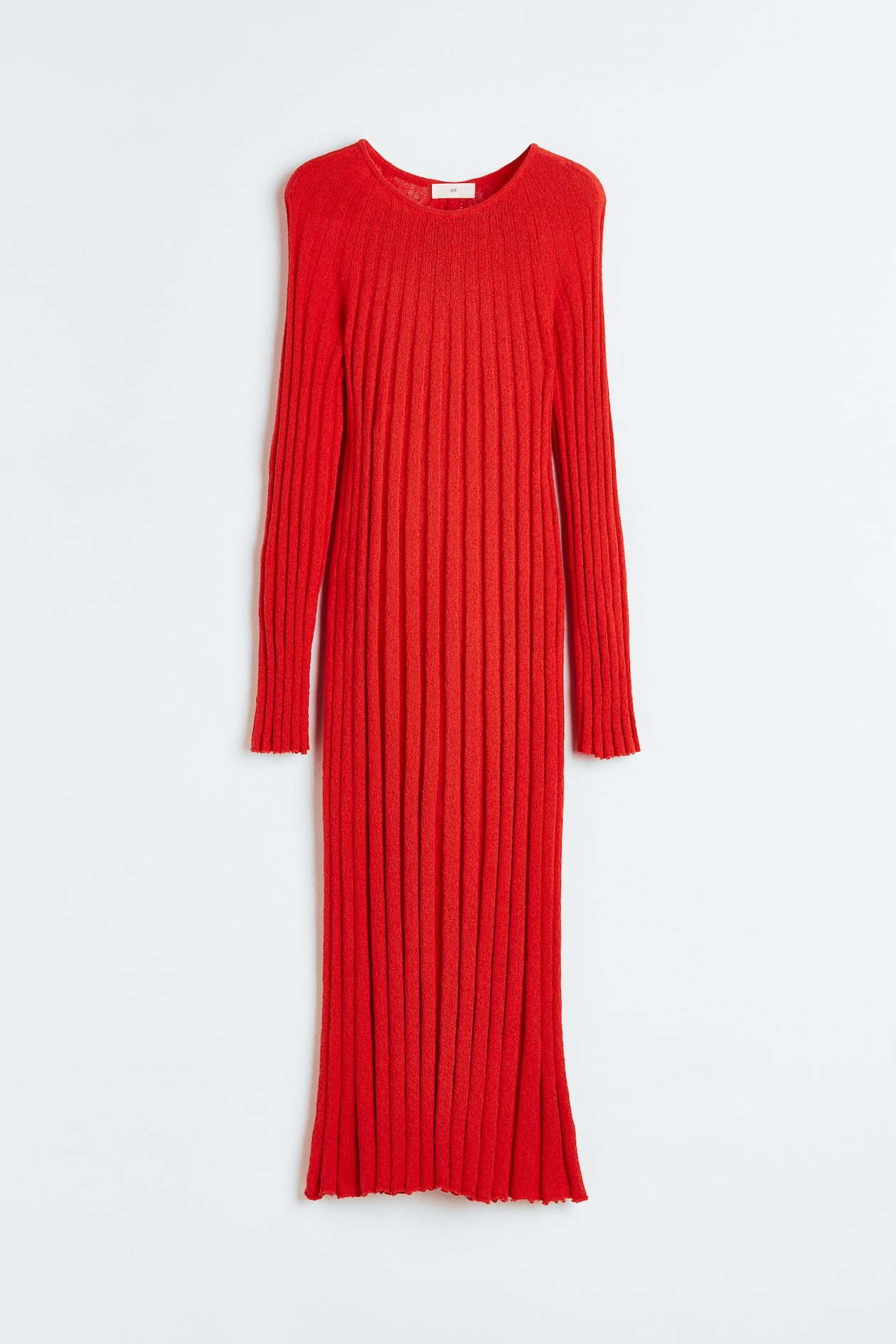 Geripptes Strickkleid - Rot - Ladies | H&M DE