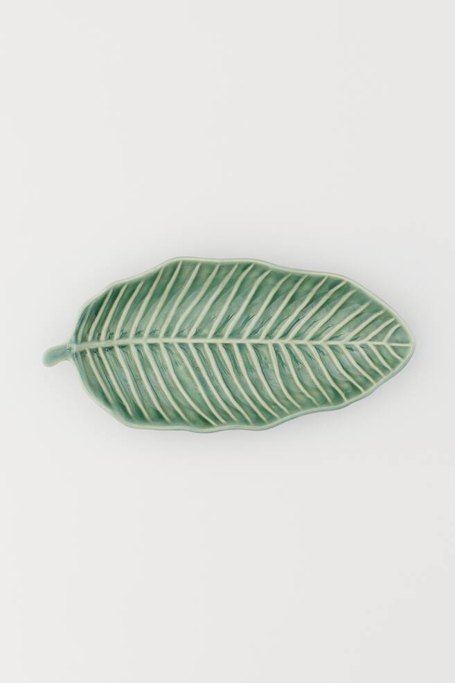 Small leaf-shaped dish - Light green - Home All | H&M GB