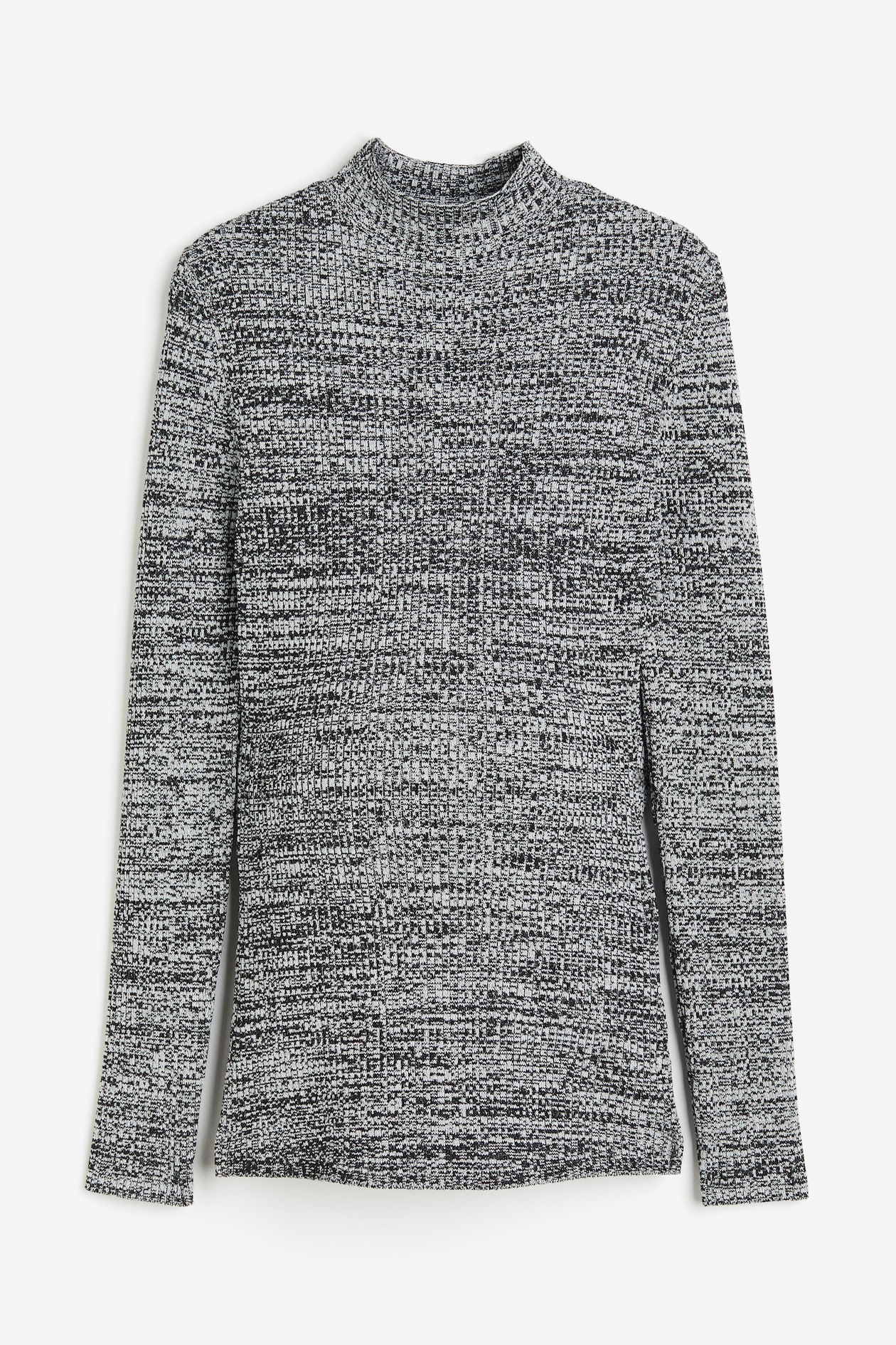MAMA Rib-knit turtleneck jumper - Black marl - Ladies | H&M IN