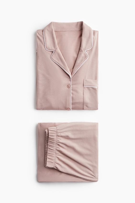 Viscose-blend pyjamas - Dusty pink - Ladies | H&M GB