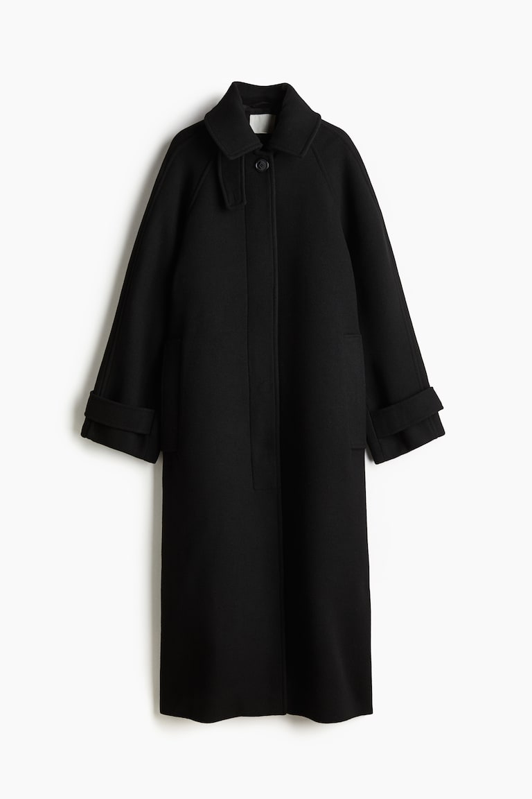 Oversized Maxi Coat - Black - Ladies | H&M US