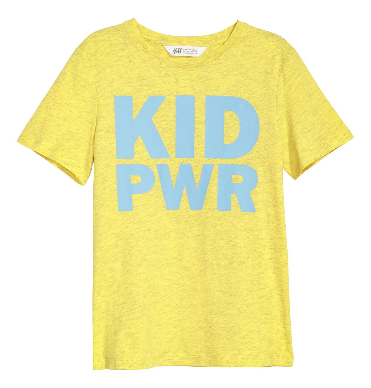 T-shirt z nadrukiem - Żółty/Kid Pwr - Dziecko | H&M PL