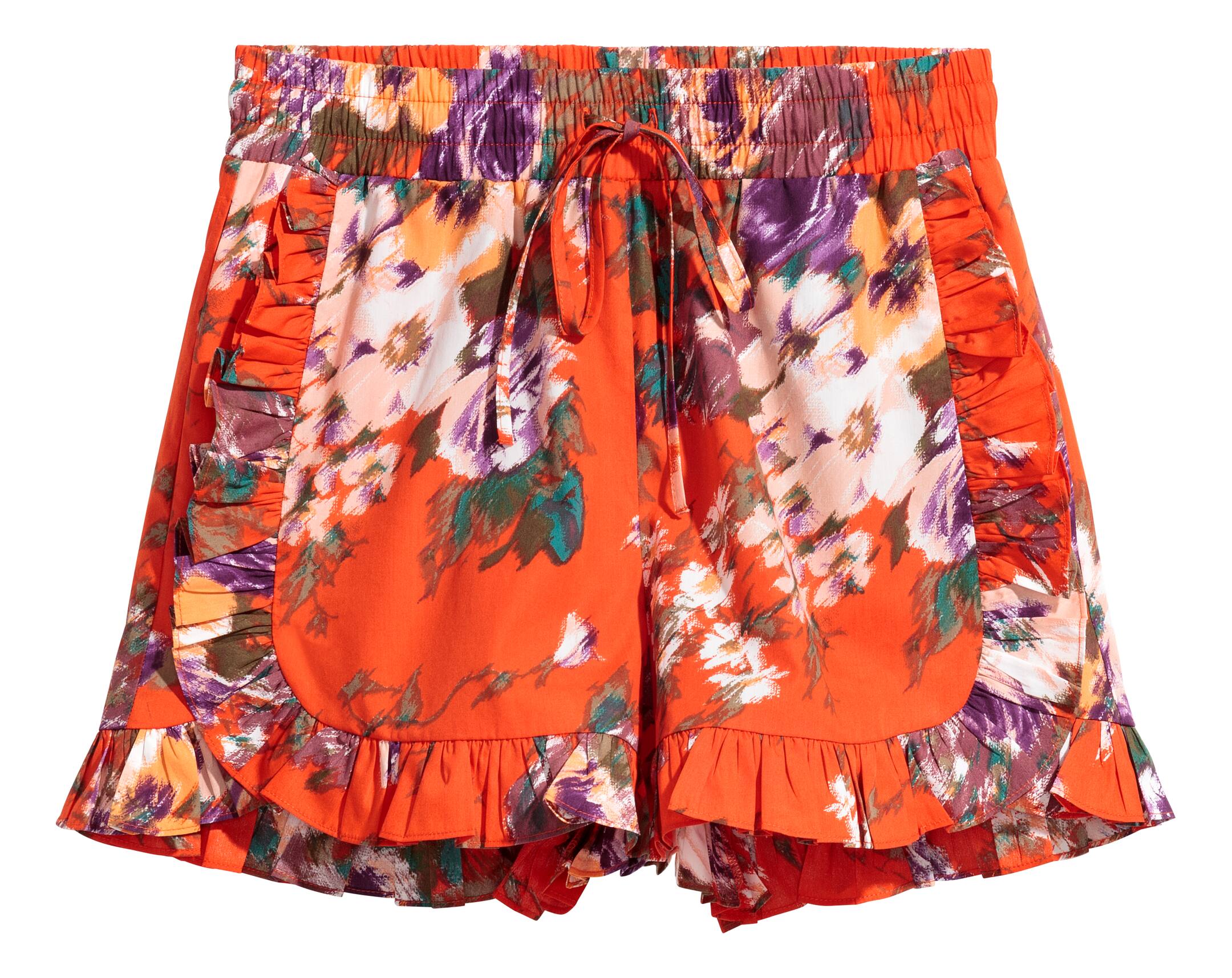 Frilled shorts - Red - Ladies | H&M CA