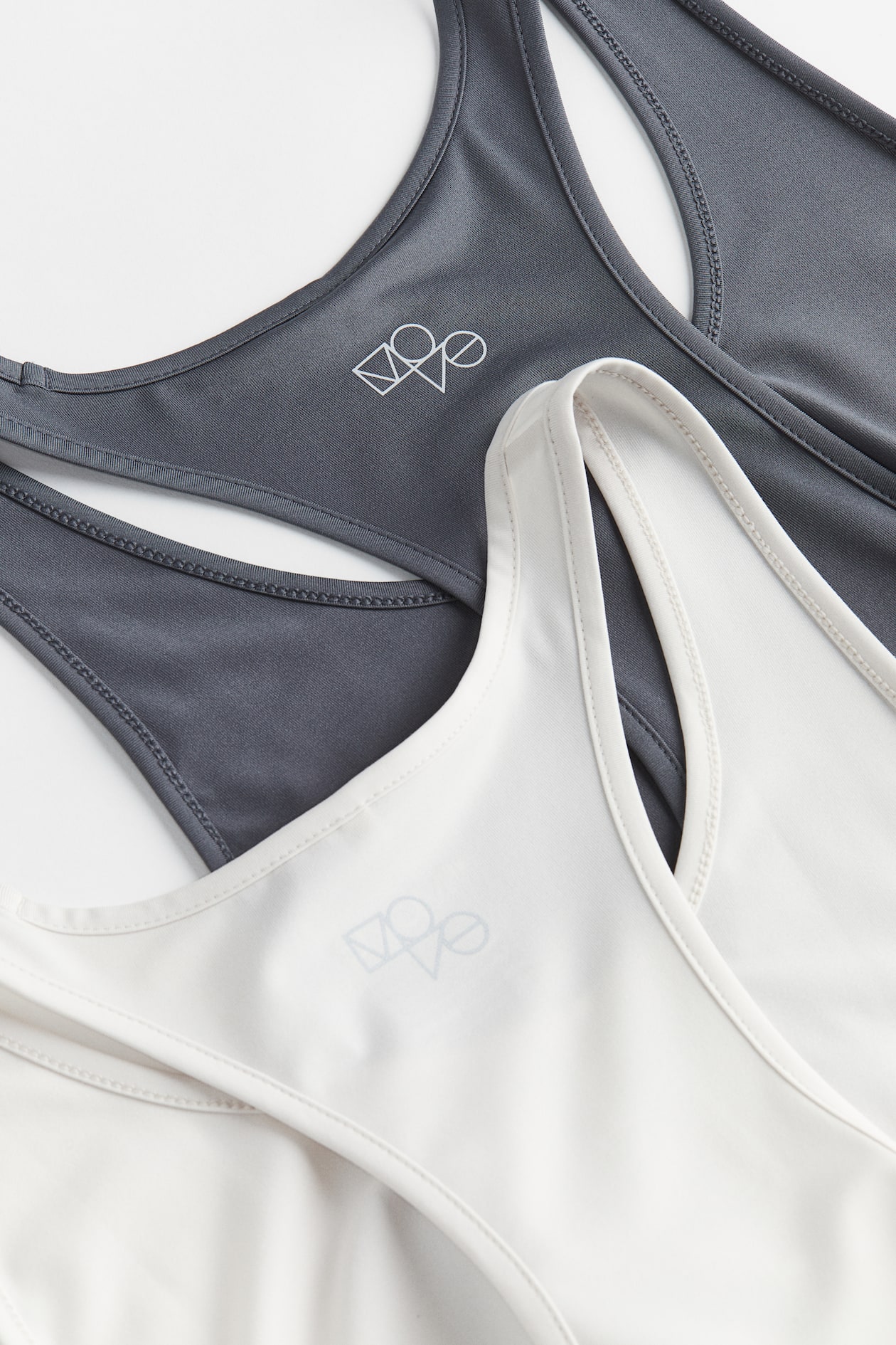 2-Pack Sports Tank Tops with DryMove™ - Dark gray/white - Ladies | H&M US