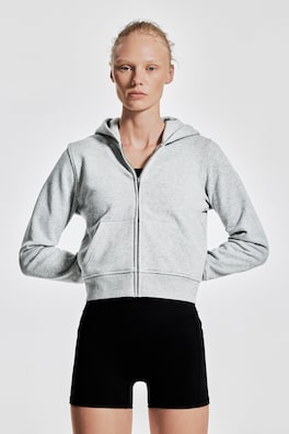 Zip Up Activewear Hoodie - Grey marle - Ladies | H&M AU