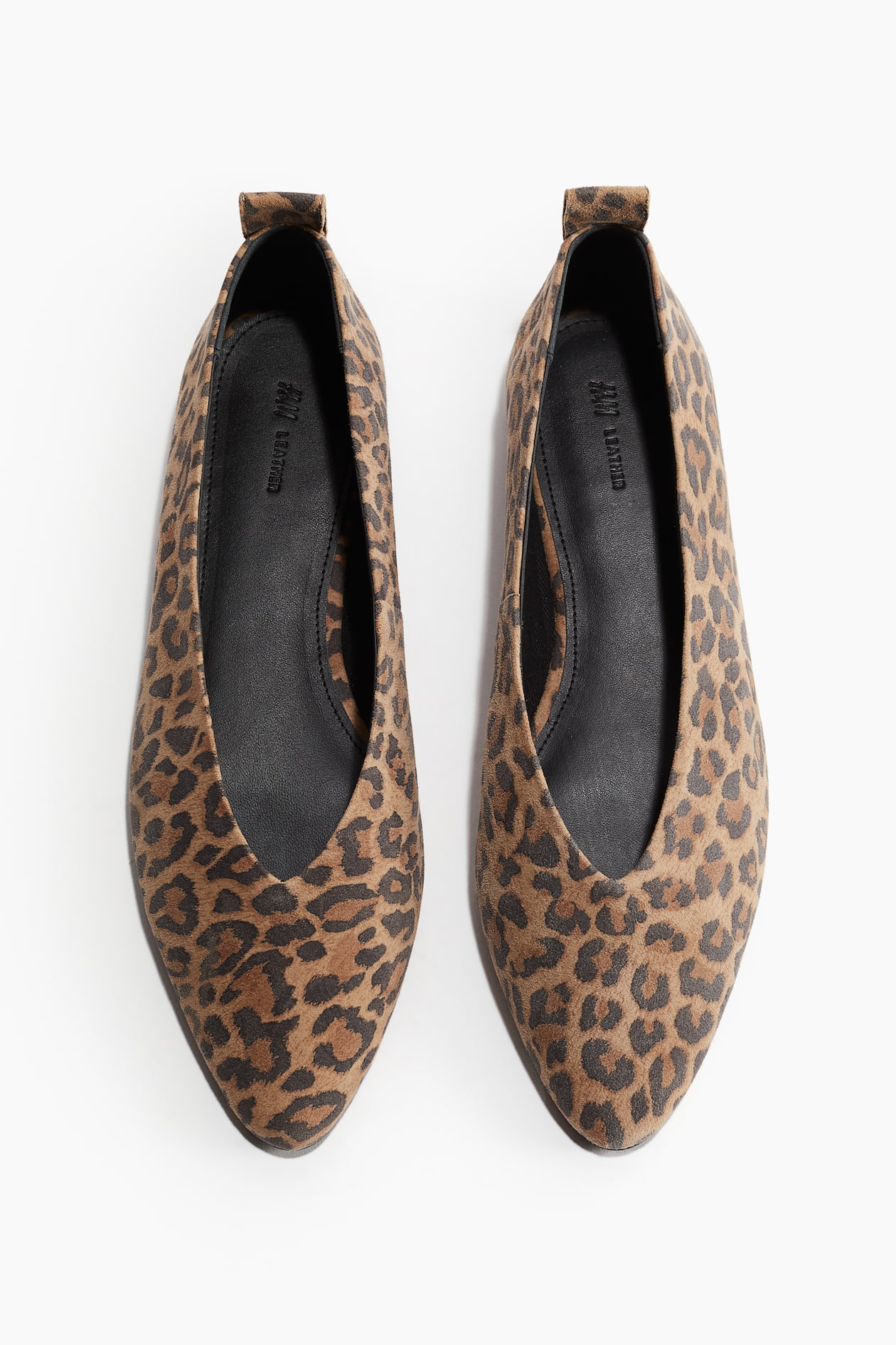 Ballerinas aus Veloursleder - Beige/Leopardenprint - DAMEN | H&M CH