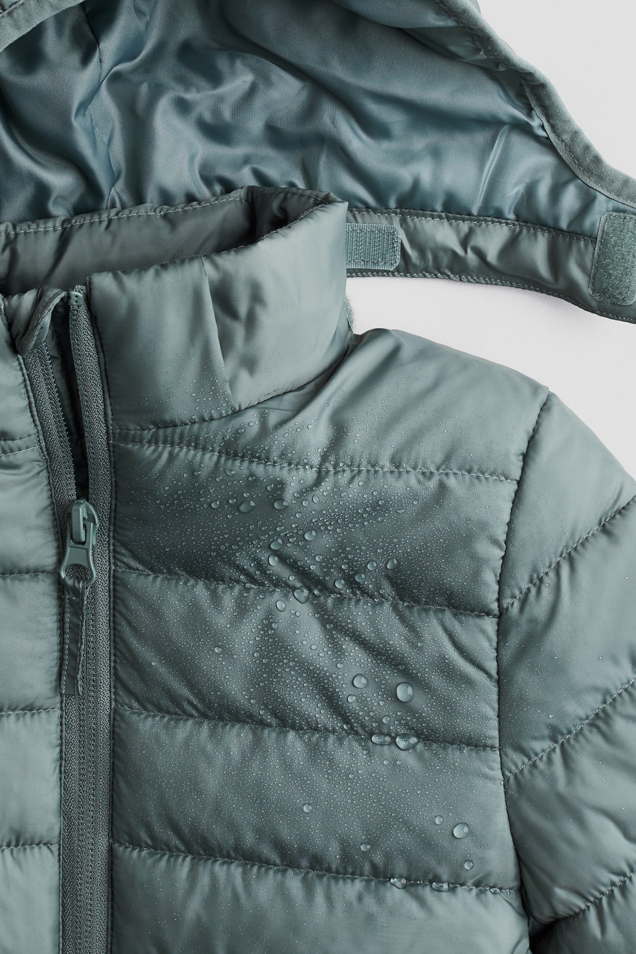 Dusty turquoise Water-repellent puffer jacket for kids | H&M GB