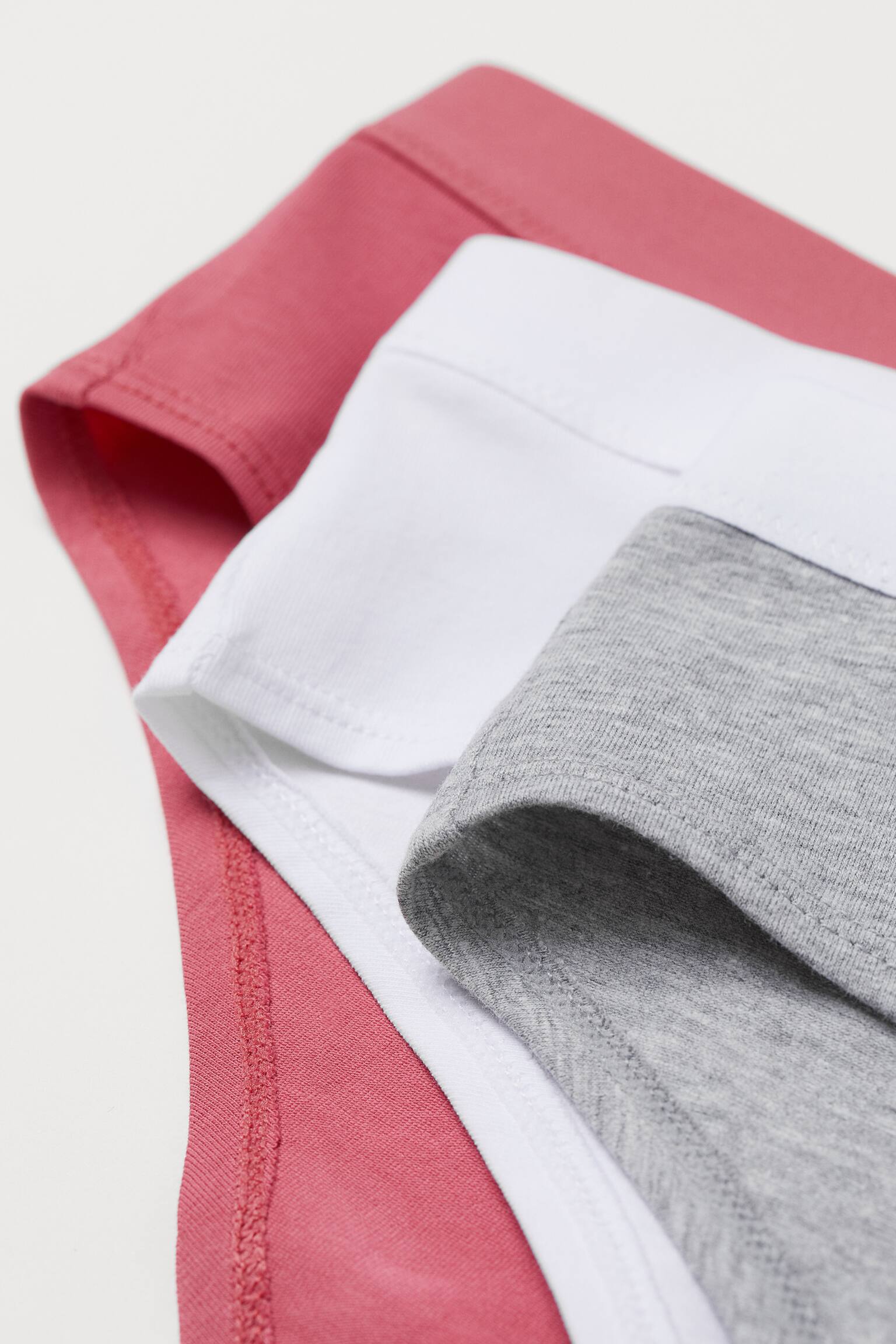 3-pack hipster briefs - Grey marl/Raspberry pink/White - Ladies | H&M GB