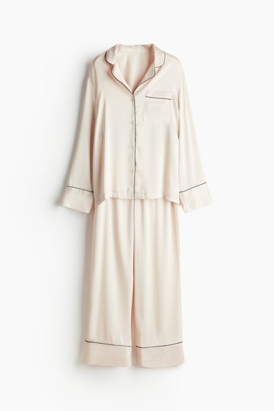 Satin Pajamas - Light beige - Ladies | H&M US