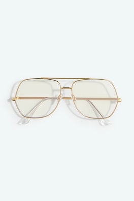 Women's Gold-colored Blue Light Eyeglasses | H&M CA