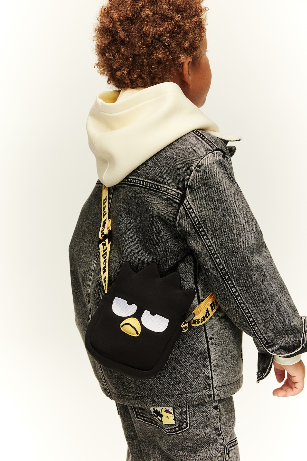 Appliquéd Scuba Crossbody Bag - Black/Bad Badtz-Maru - Kids | H&M US