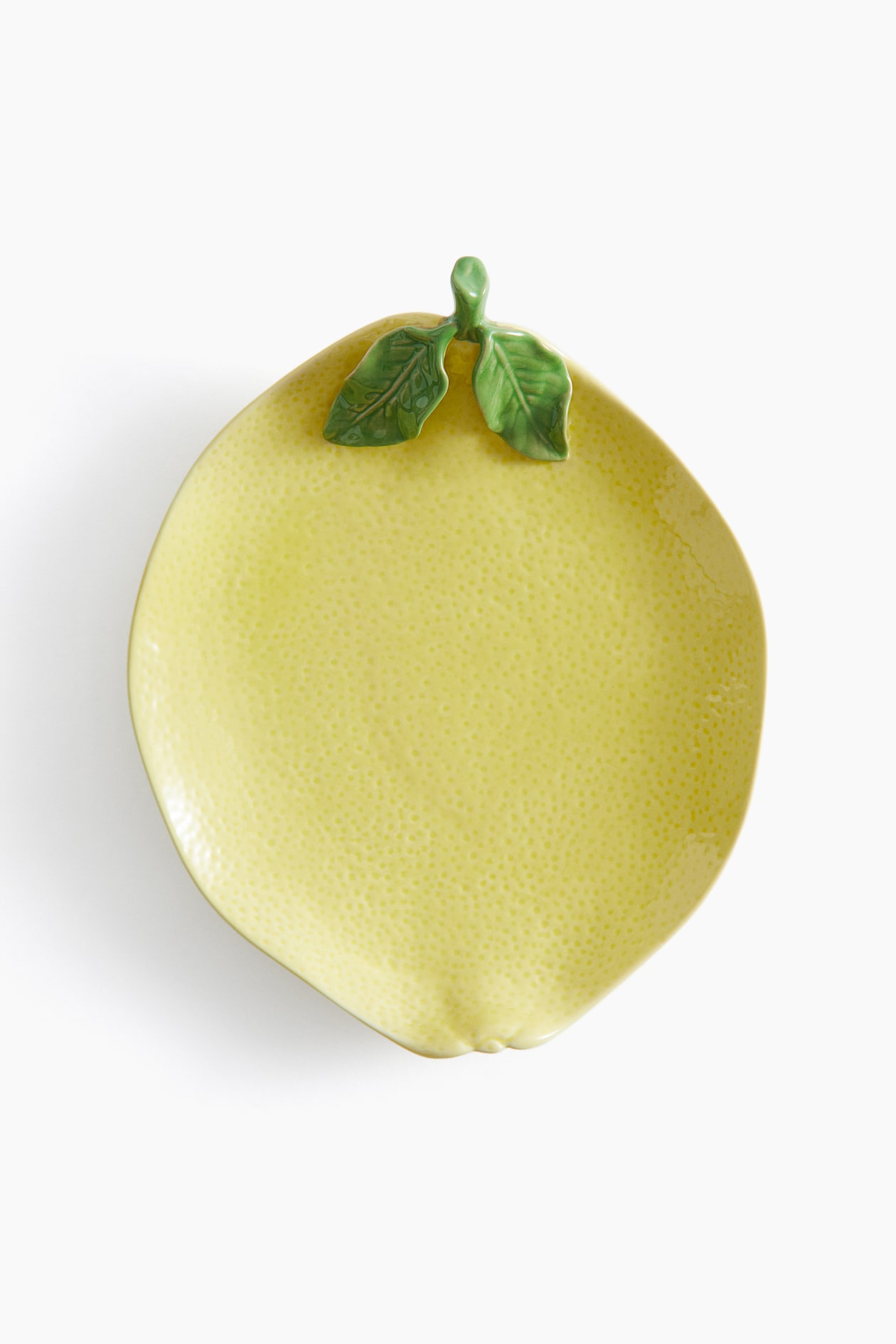 Lemon-shaped Stoneware Serving Plate - Yellow - Home All | H&M US