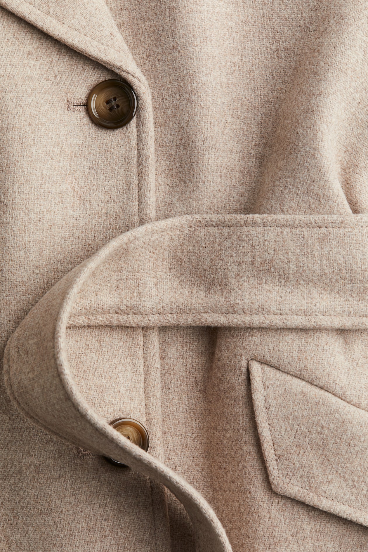 Abrigo con cinturón de lazo - Beige - Ladies | H&M MX
