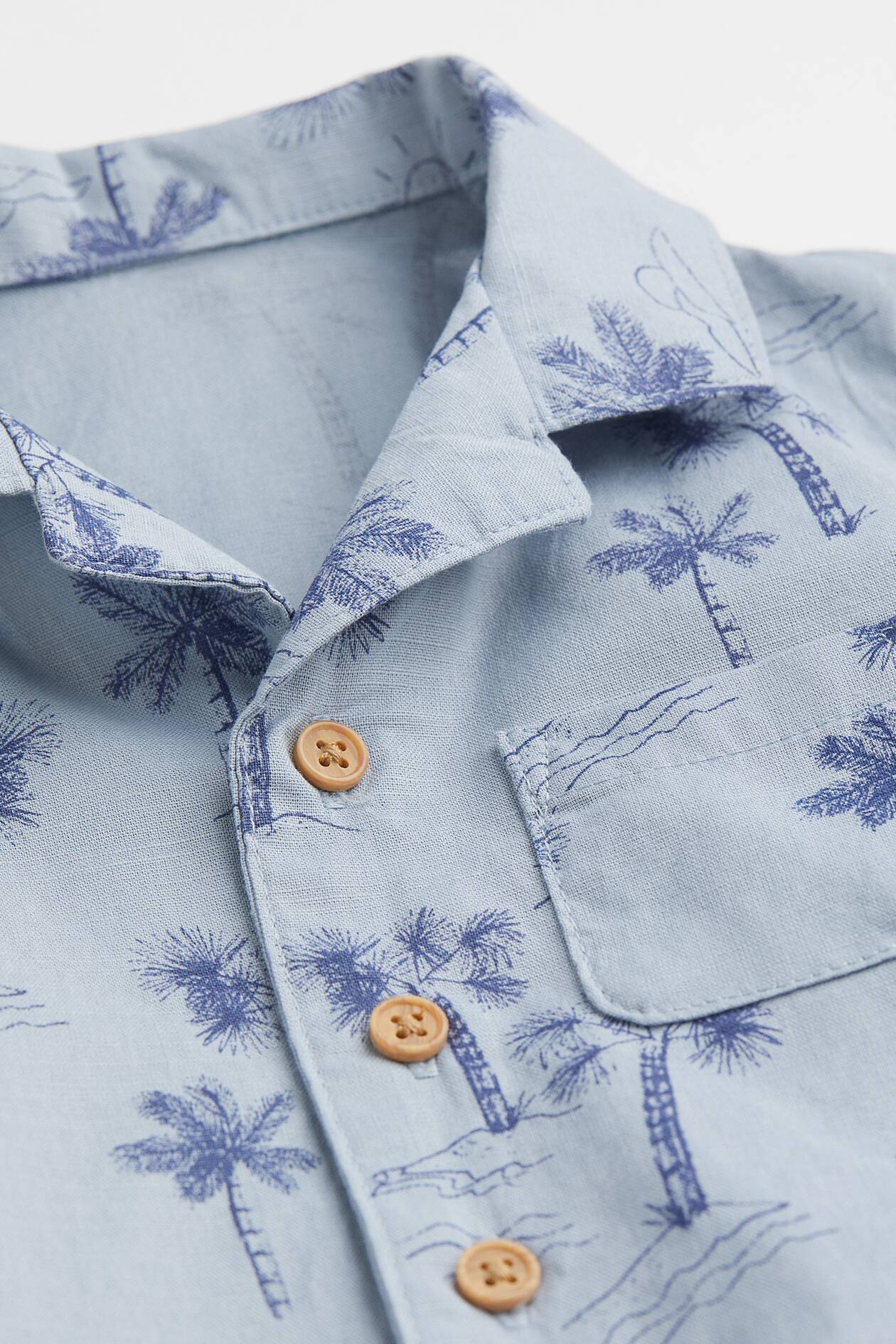 2-piece set - Light blue/Palm trees - Kids | H&M IE