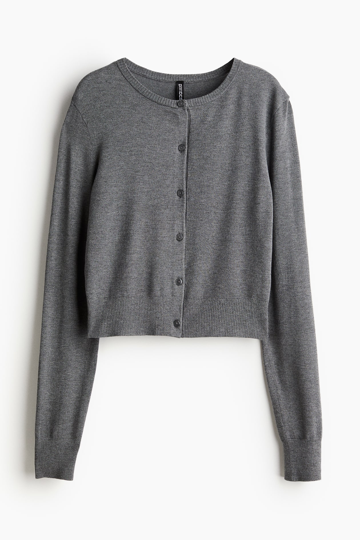 Fine-knit Cardigan - Dark gray melange - Ladies | H&M US