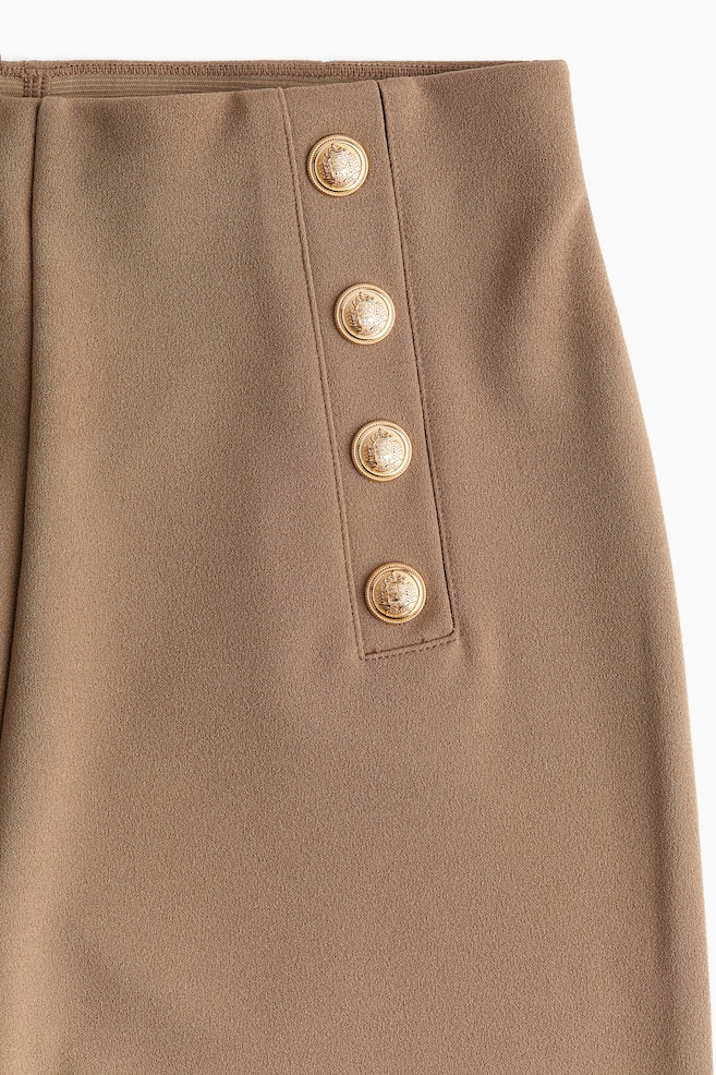 Button-front Pants - Dark beige - Ladies | H&M US