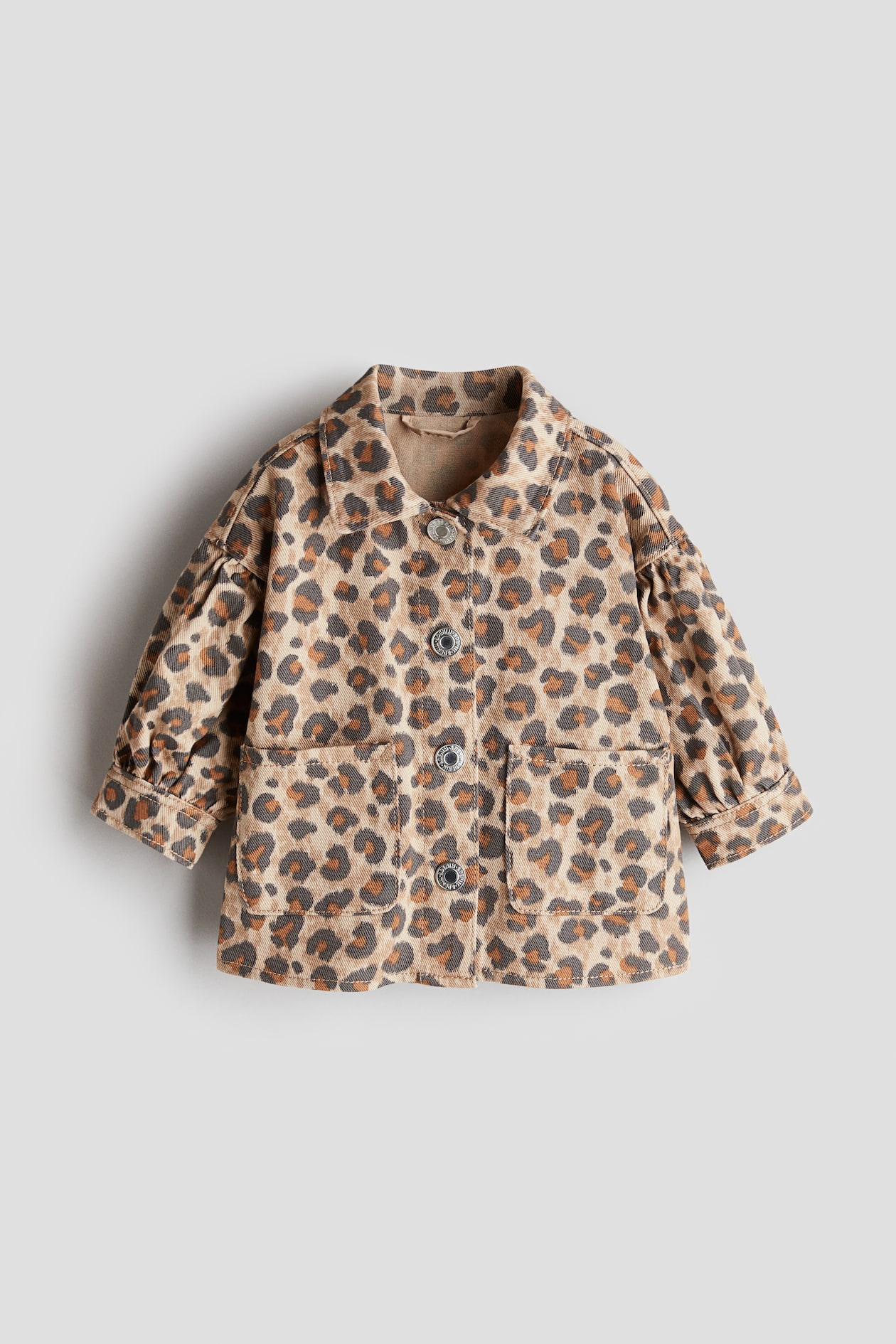 Cotton Overshirt - Beige/leopard print - Kids | H&M US