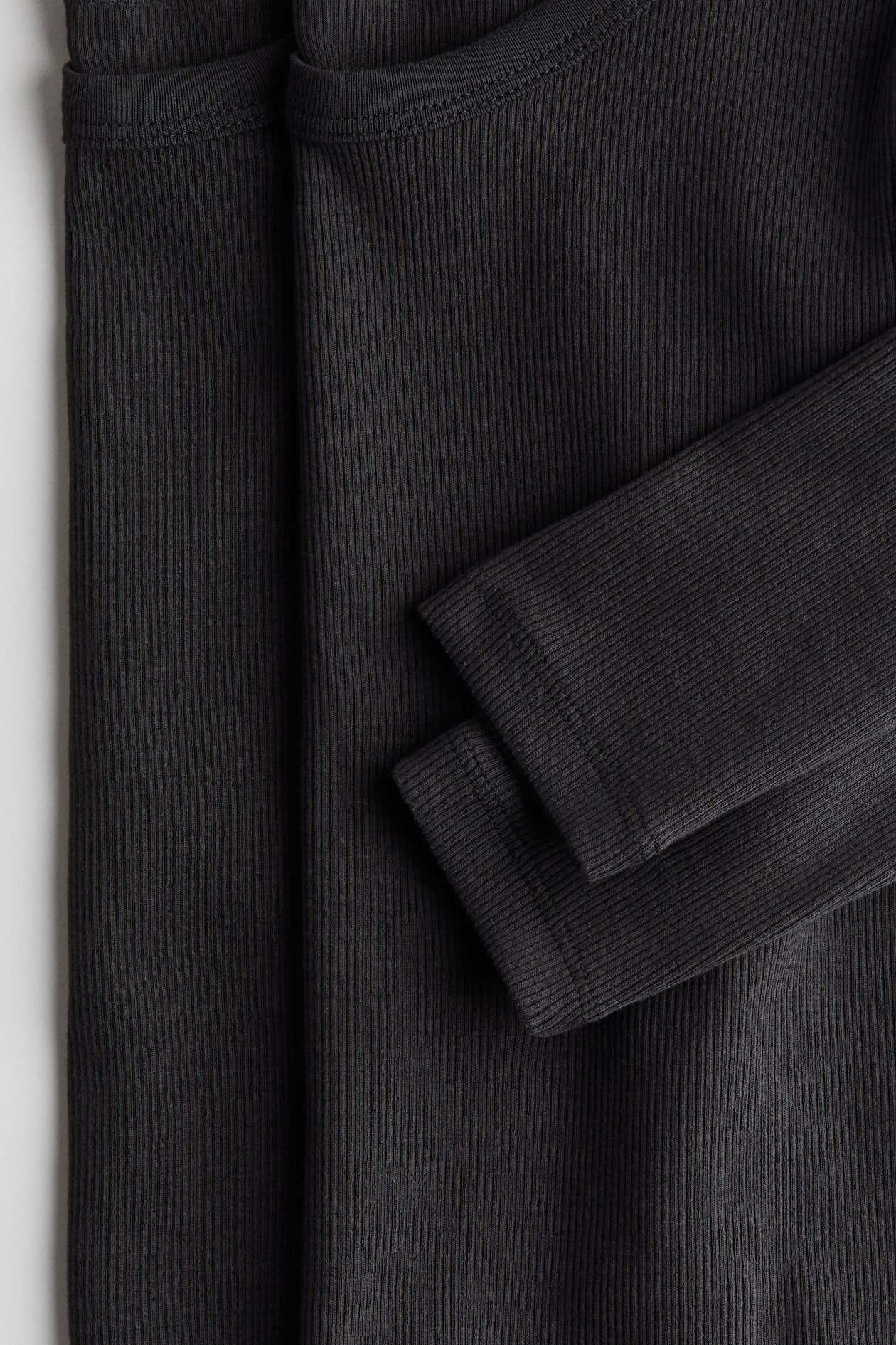 2-pack Ribbed Cotton Tops - Dark gray - Kids | H&M US