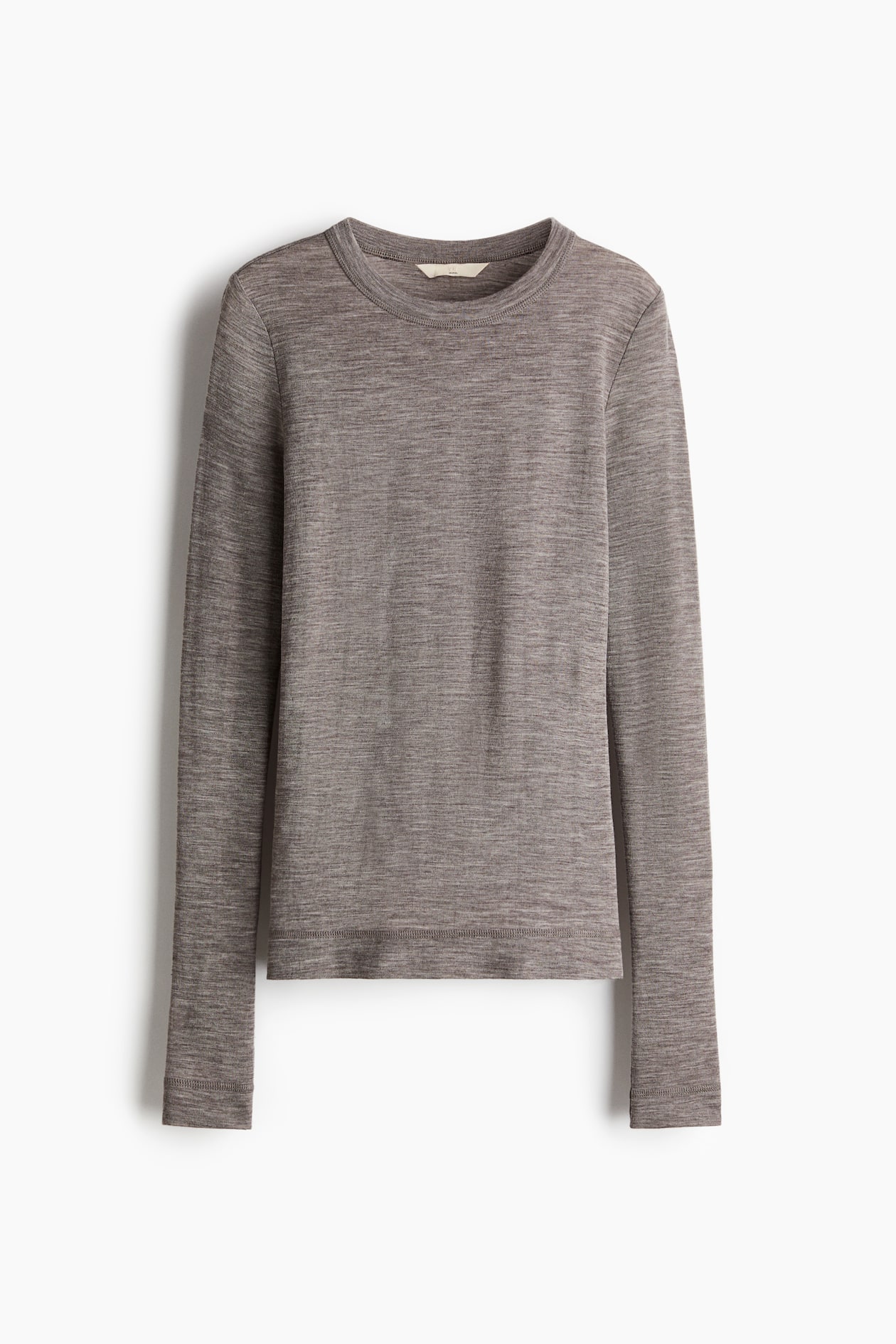 Women's Taupe Fine-Knit Wool Top | H&M CA