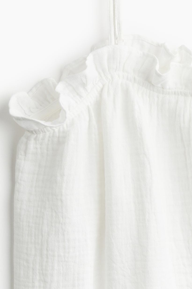 Top de tirantes con olanes - Blanco - Ladies | H&M MX