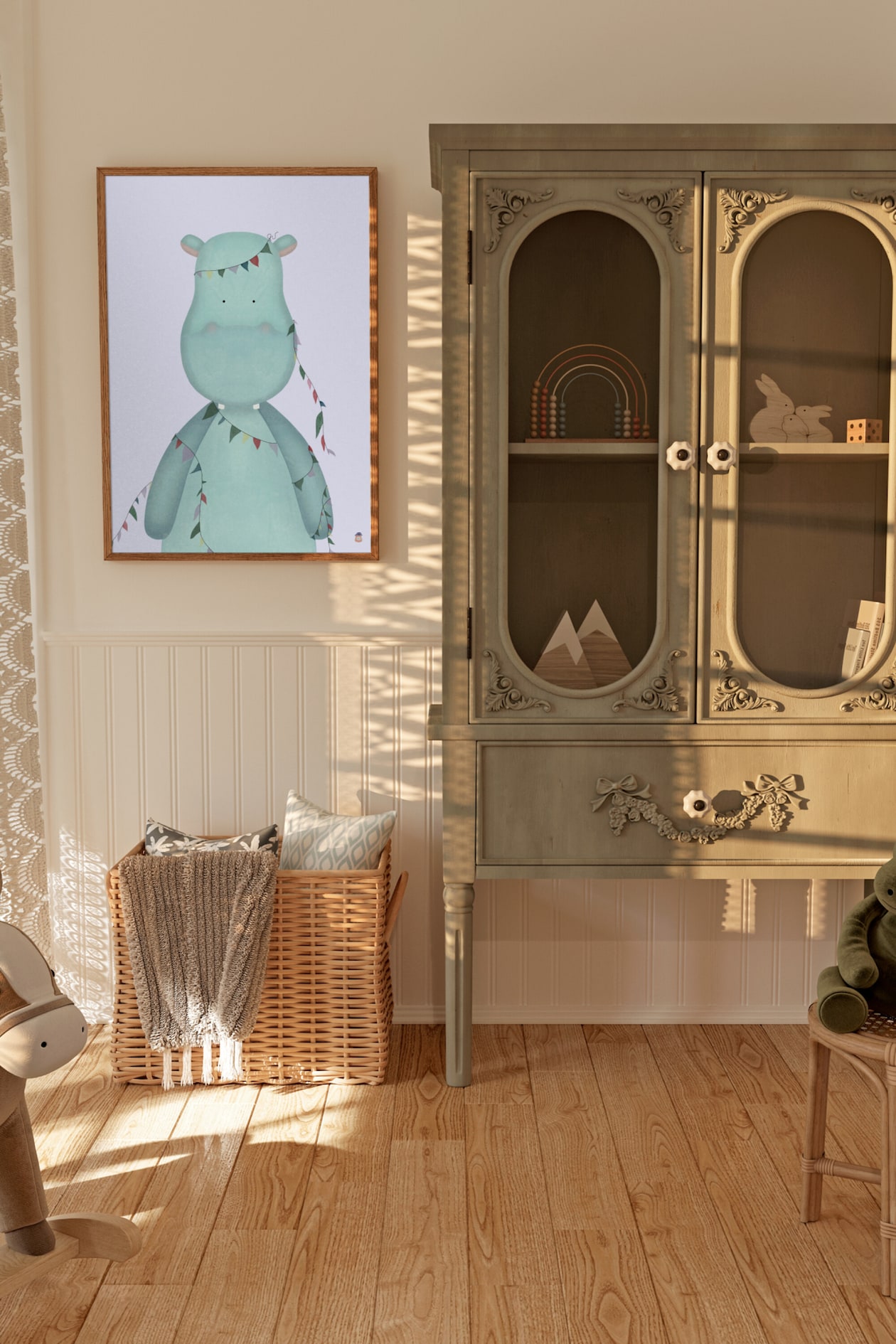 Magnelade - Flora Flodhest - Flerfarvet - Poster & Frame - Home All | H ...