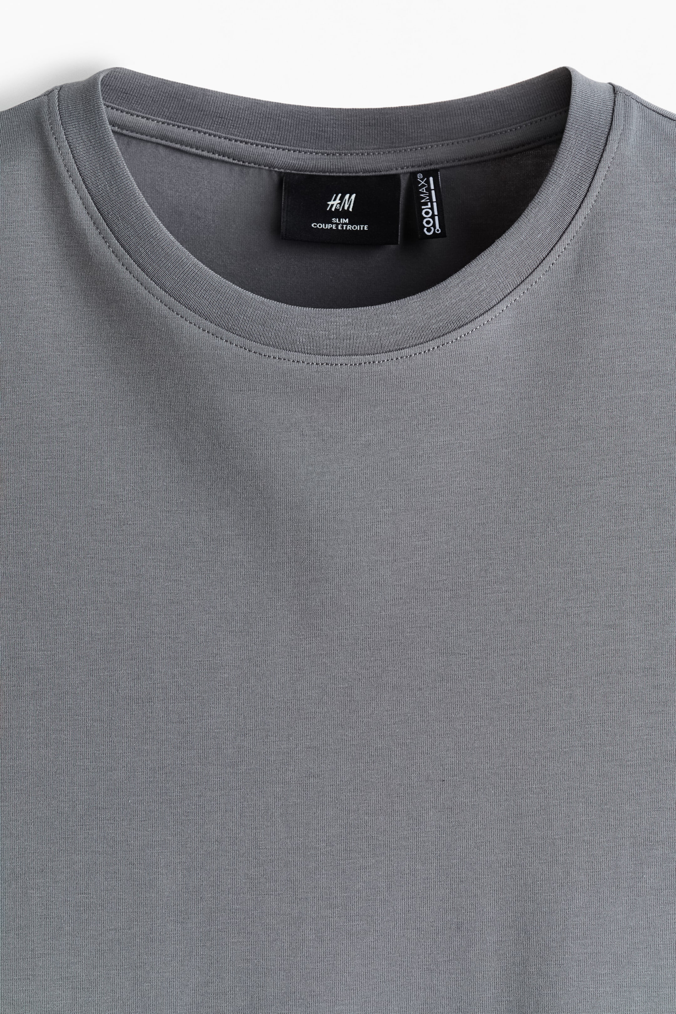 Men’s Gray COOLMAX® Slim Fit T-shirt | H&M US