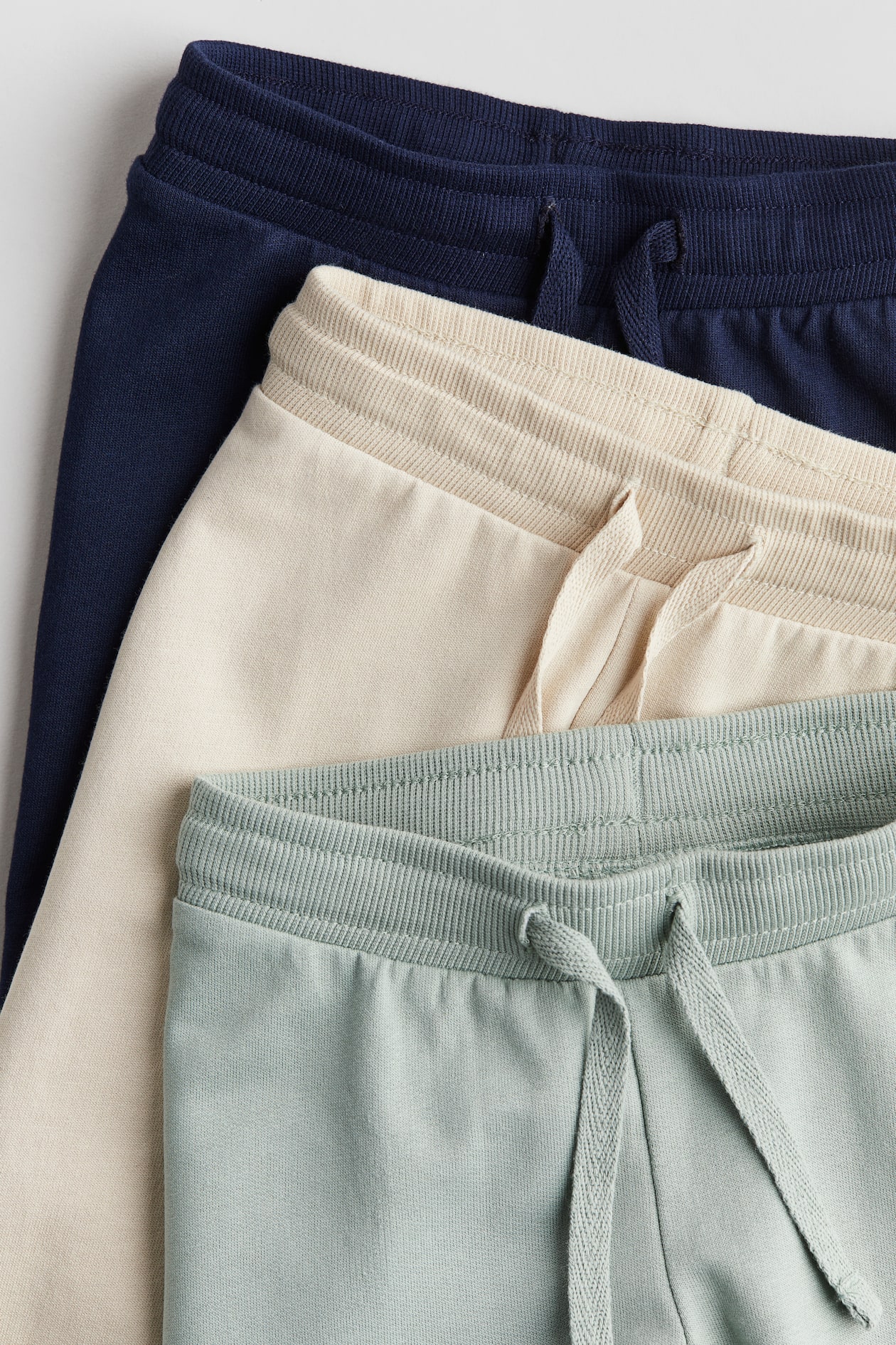 Light turquoise/dark blue 3-pack Cotton Joggers for kids - Long | H&M CA