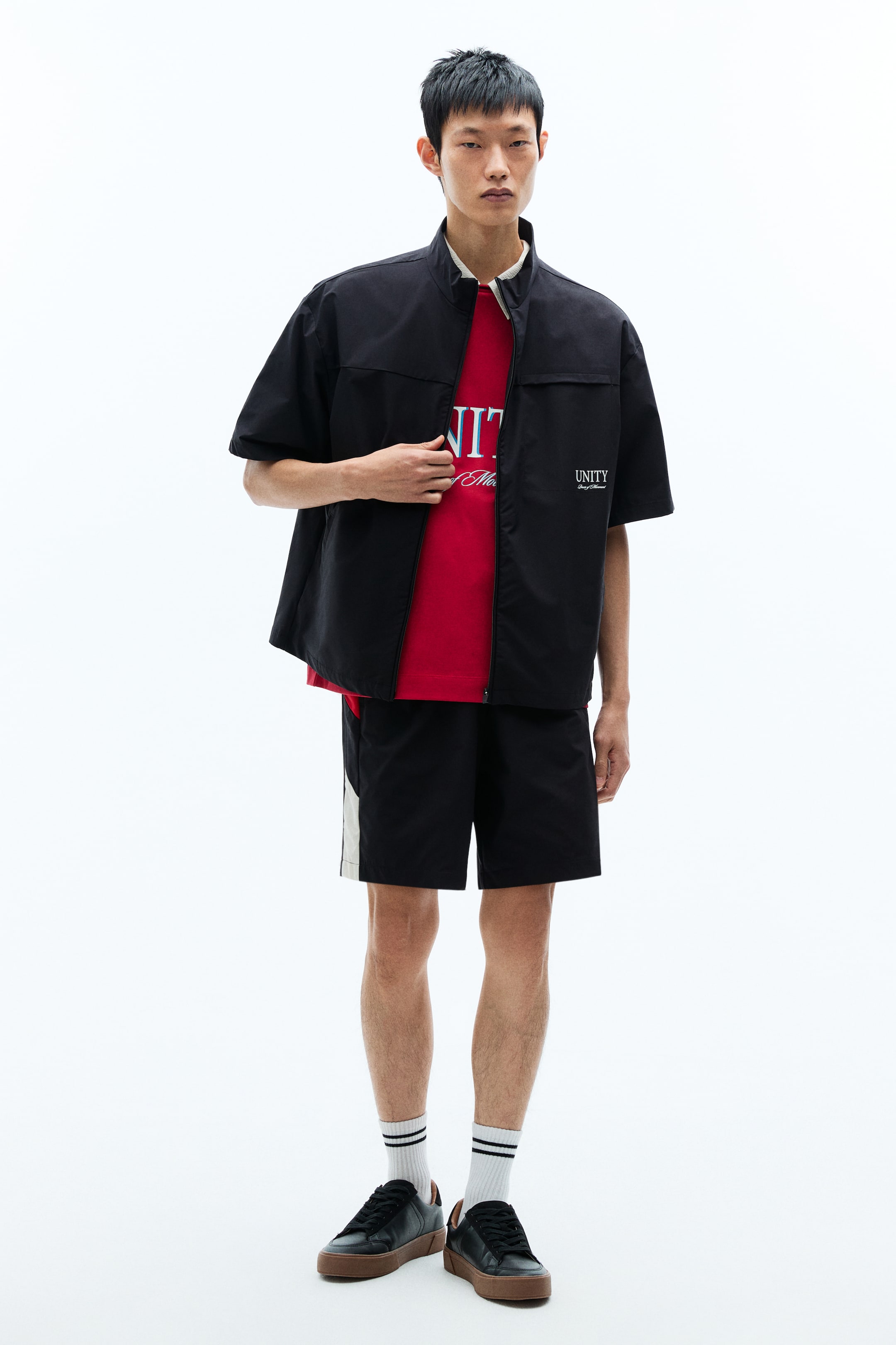 Short-sleeved jacket - Black/Unity - Men | H&M MY