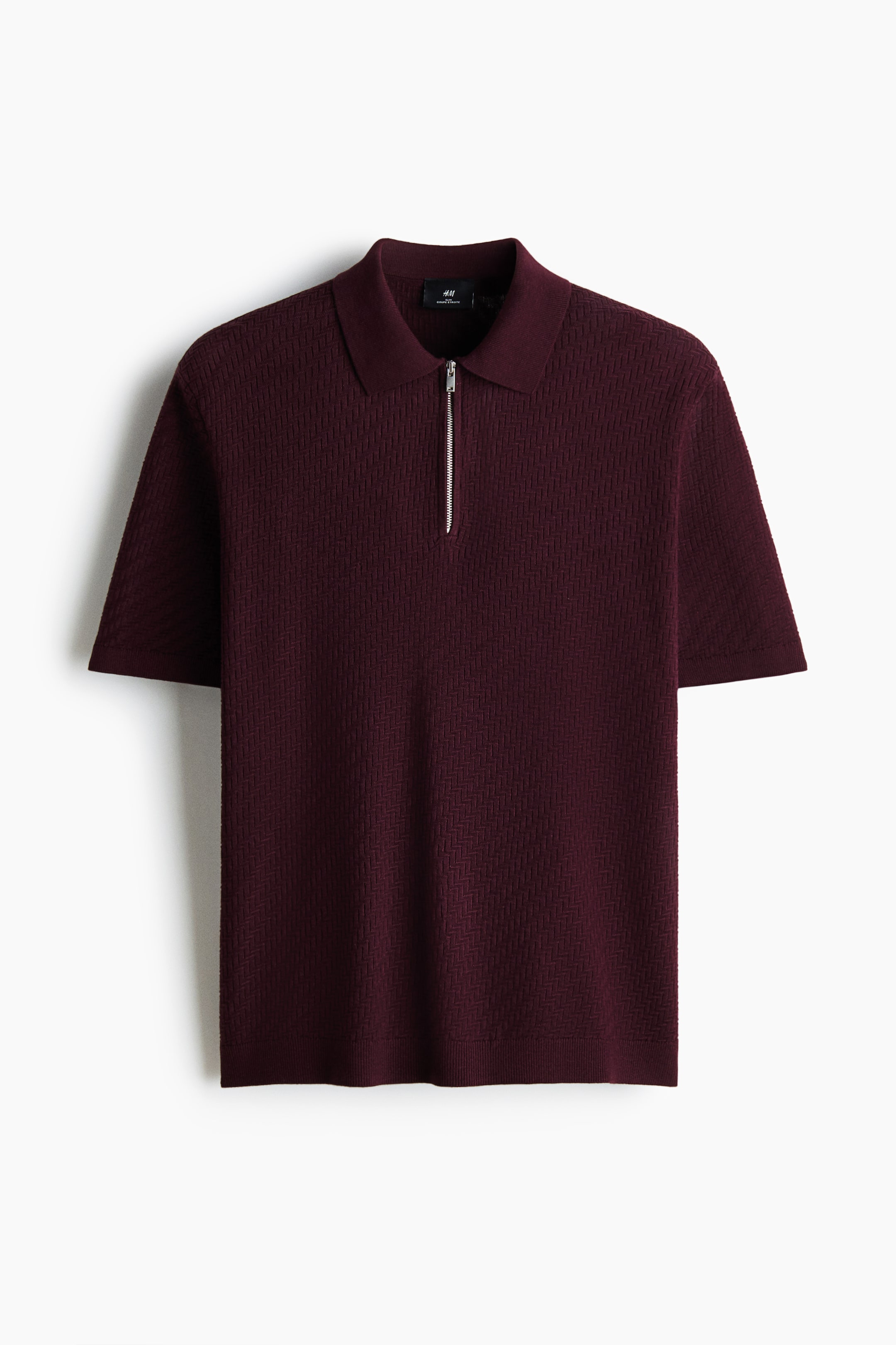 Slim Fit Polo shirt - Burgundy - Men | H&M SG