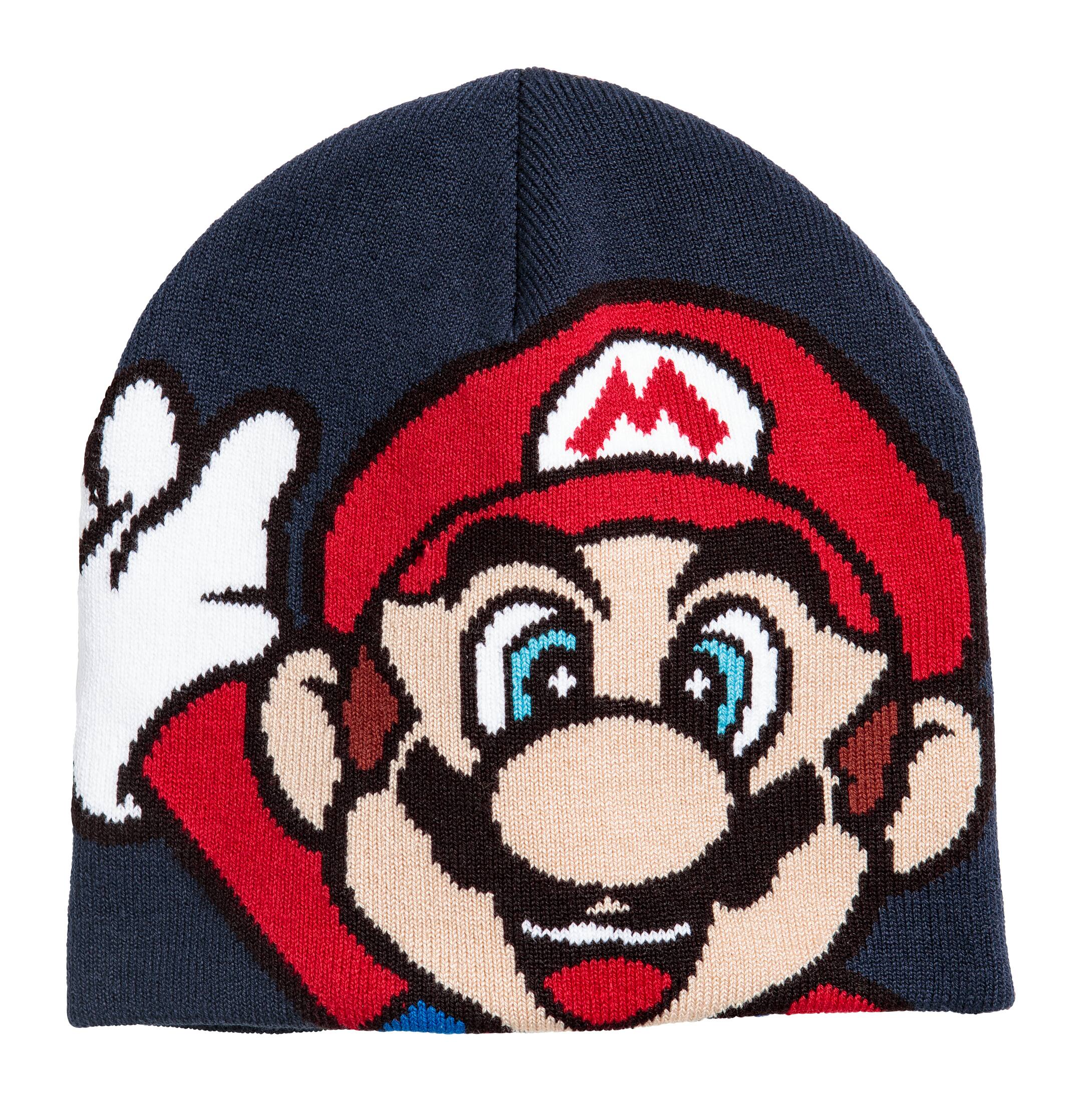 Knitted hat - Dark blue/Super Mario - Kids | H&M GB