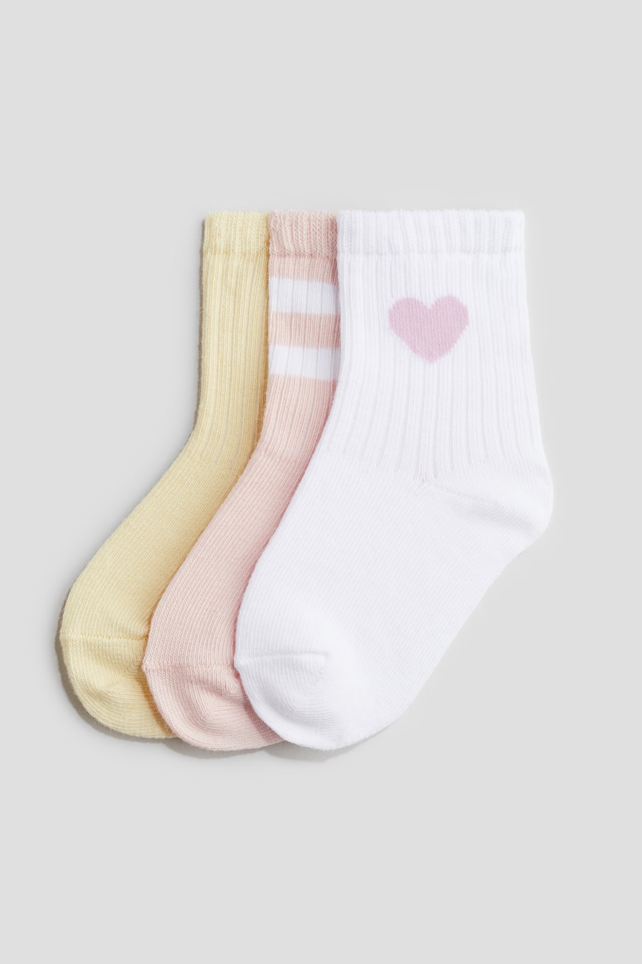 3-pack sokker - Lys gul/Lys rosa - BARN | H&M NO