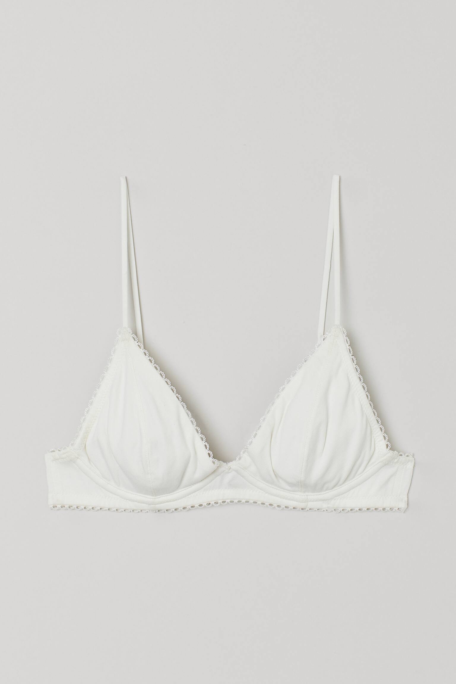 Non-padded jersey bra - White - Ladies | H&M