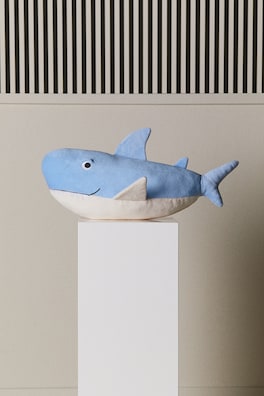 Shark-shaped Soft Toy - Light blue/shark - Home All | H&M US