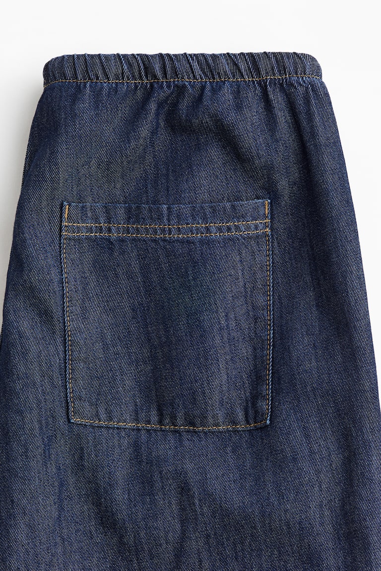 Denim Drawstring Pants - Dark denim blue - Ladies | H&M US