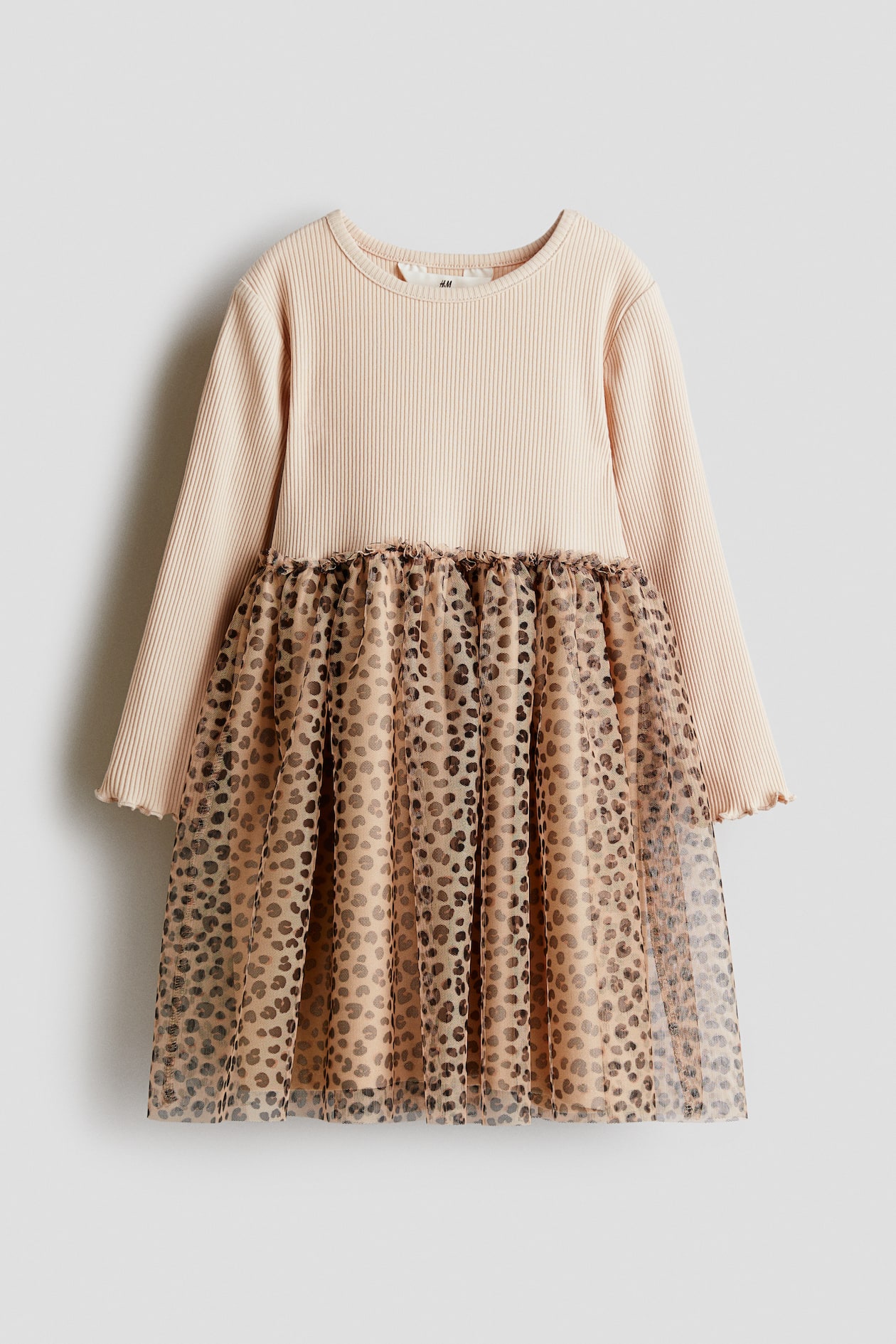 Beige/leopard print Tulle Dress for kids | H&M CA
