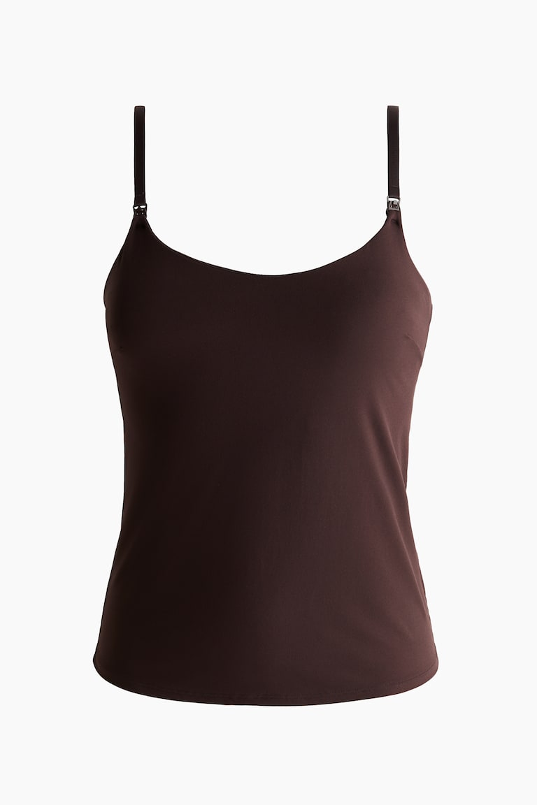 Women's Brown MAMA Padded-Cup Nursing Camisole Top | H&M CA