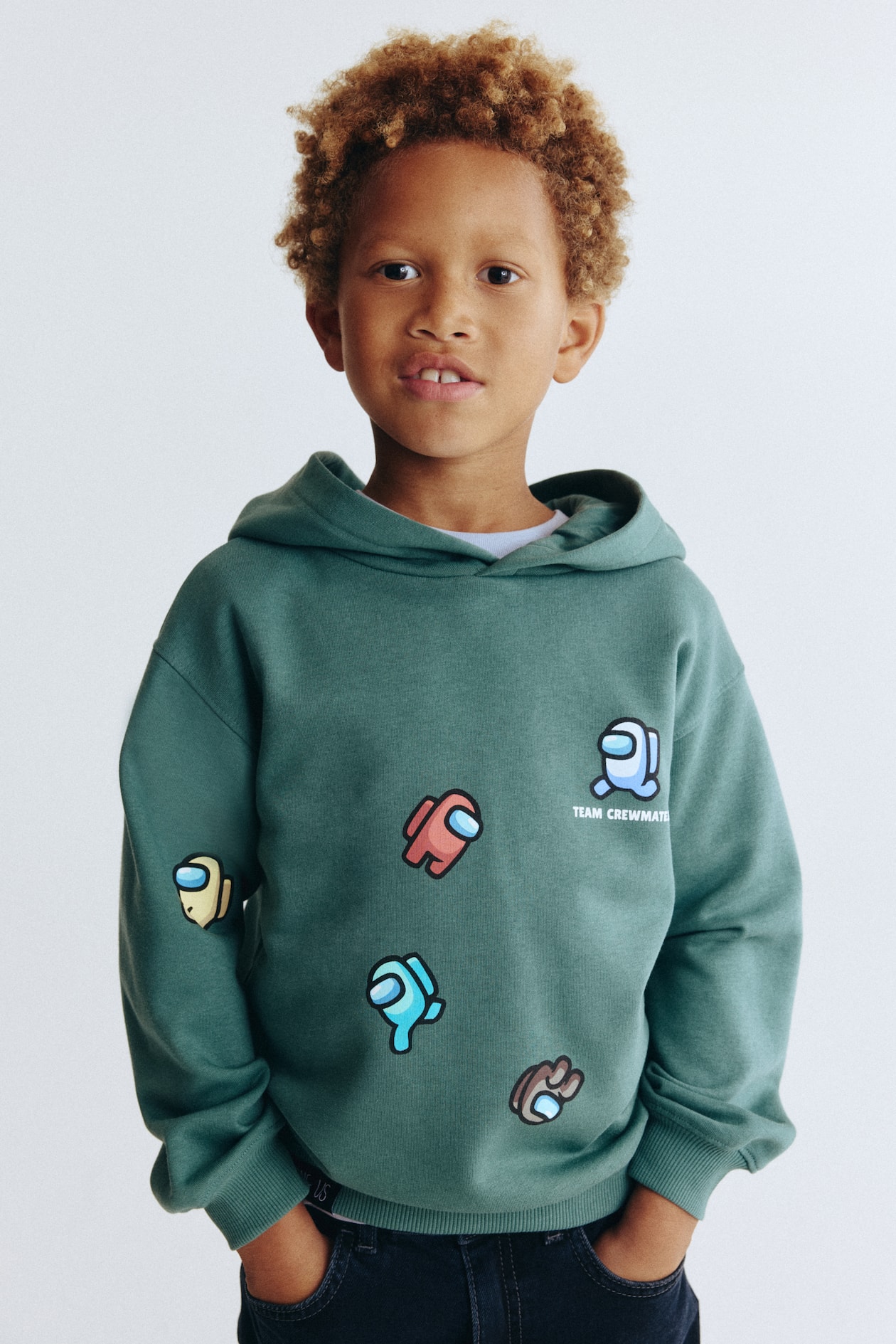 Hoodie met geprinte motieven - Groen/Among us - KINDEREN | H&M BE